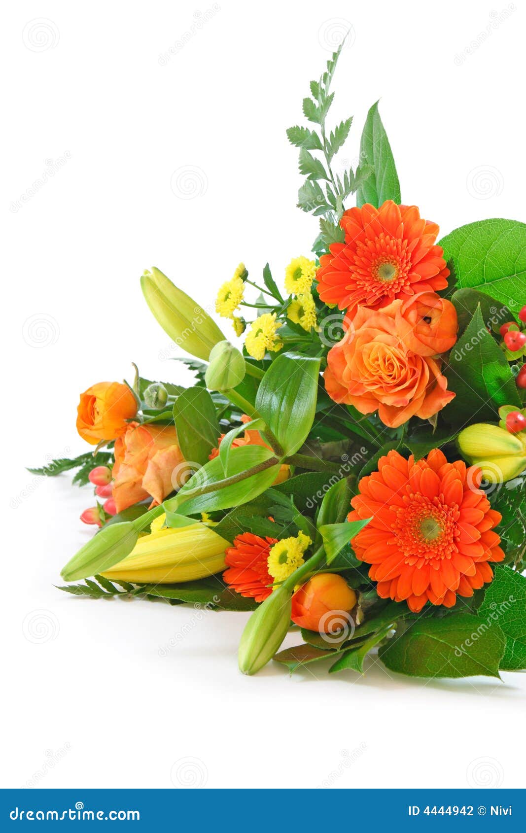 Bouquet photo stock. Image du fleur, rouge, coloré, jaune - 4444942