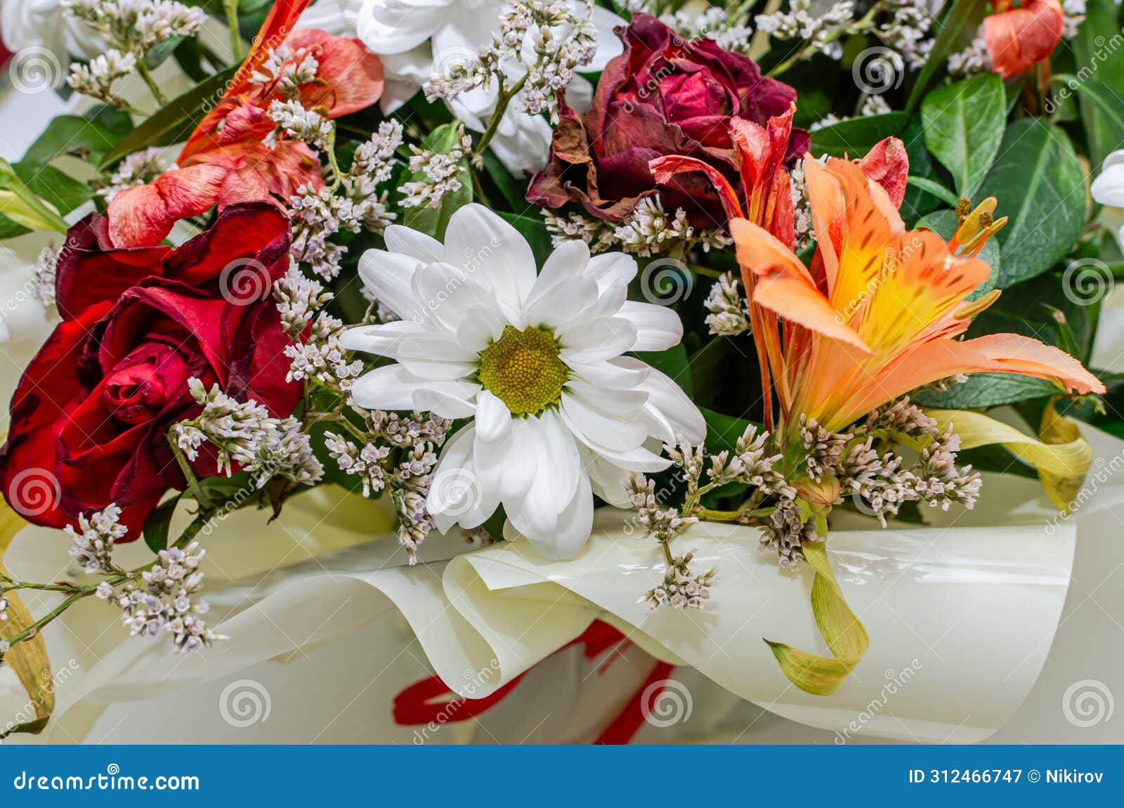 Bouquet of Charming Spring Flowers Stock Illustration - Illustration of ...