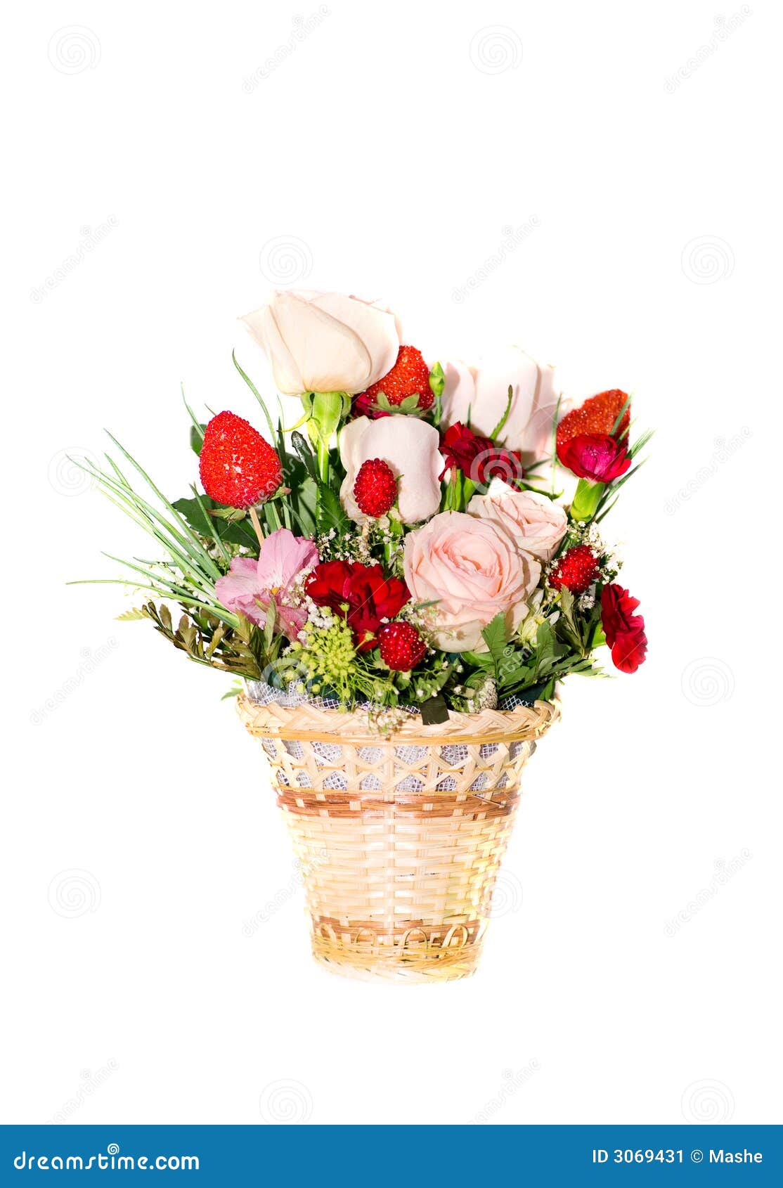 Bouquet of Colors in a Basket. Stock Image - Image of group, beauty ...