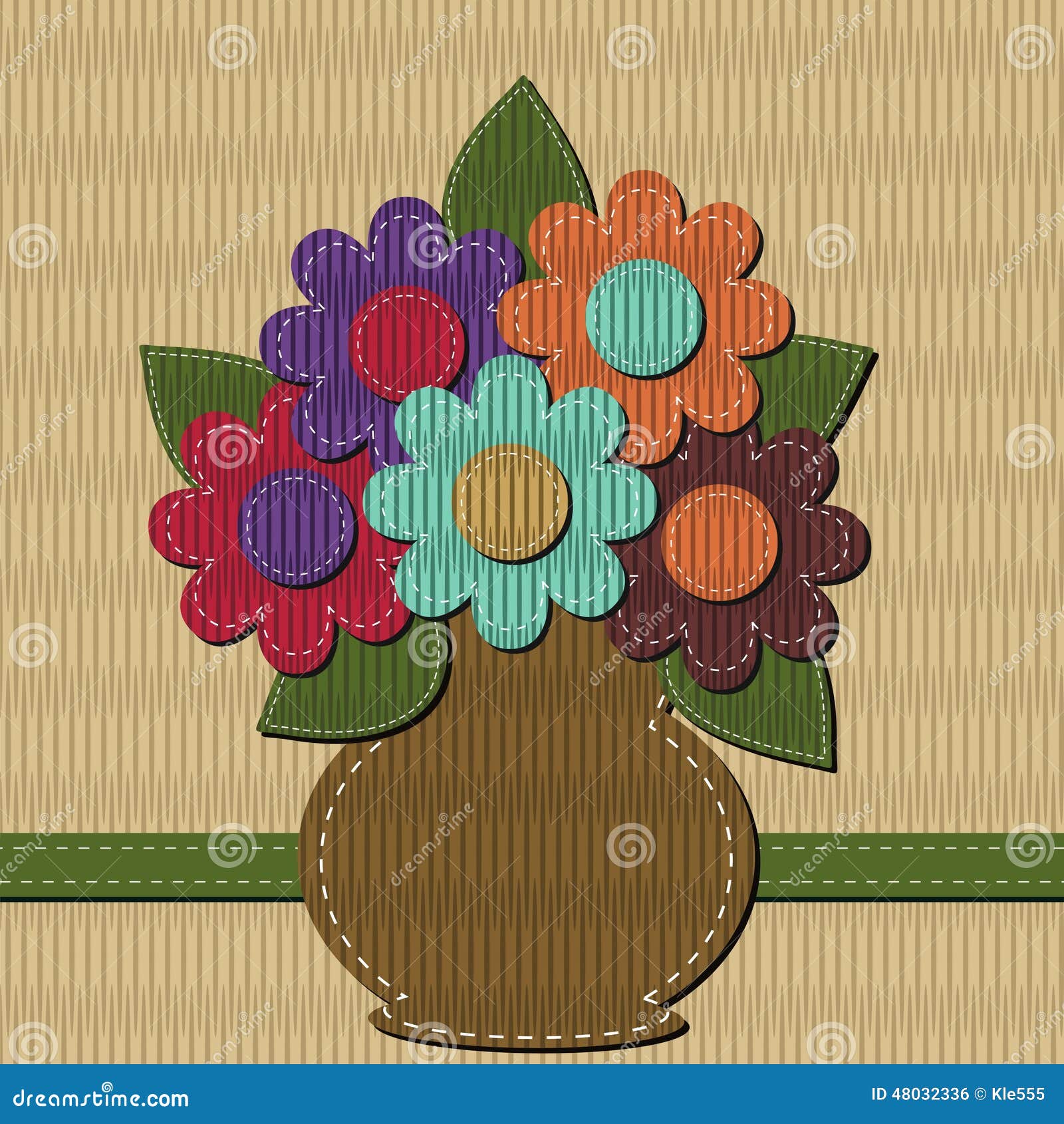 Bouquet d'album des fleurs illustration stock. Illustration du bande ...