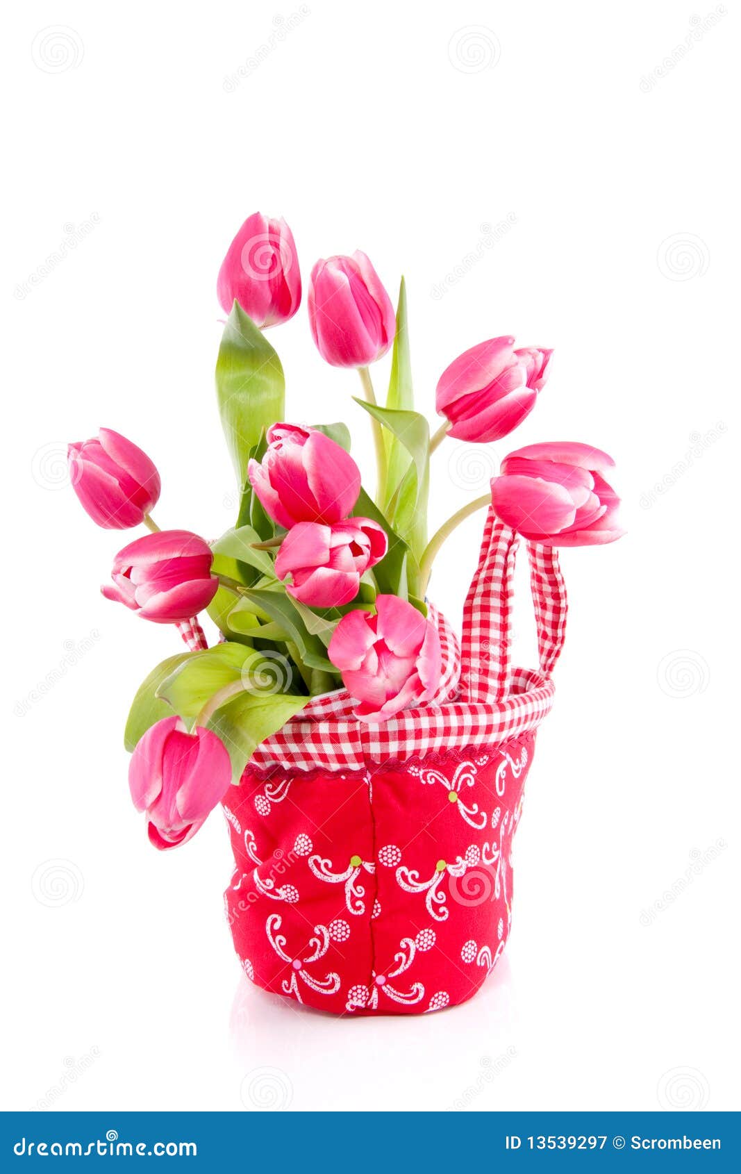 A Bouquet of Dark Pink Tulips Stock Image - Image of pink, decoration ...
