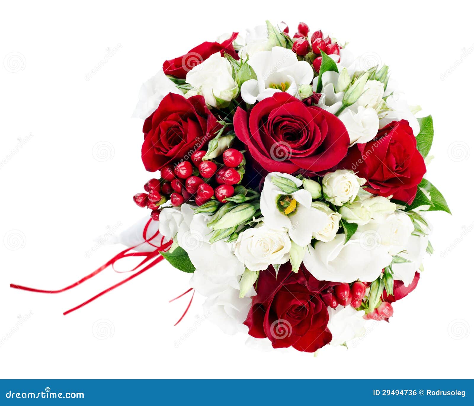 Bouquet De Mariage Des Roses Blanches Et Rouges Photo stock - Image du ...