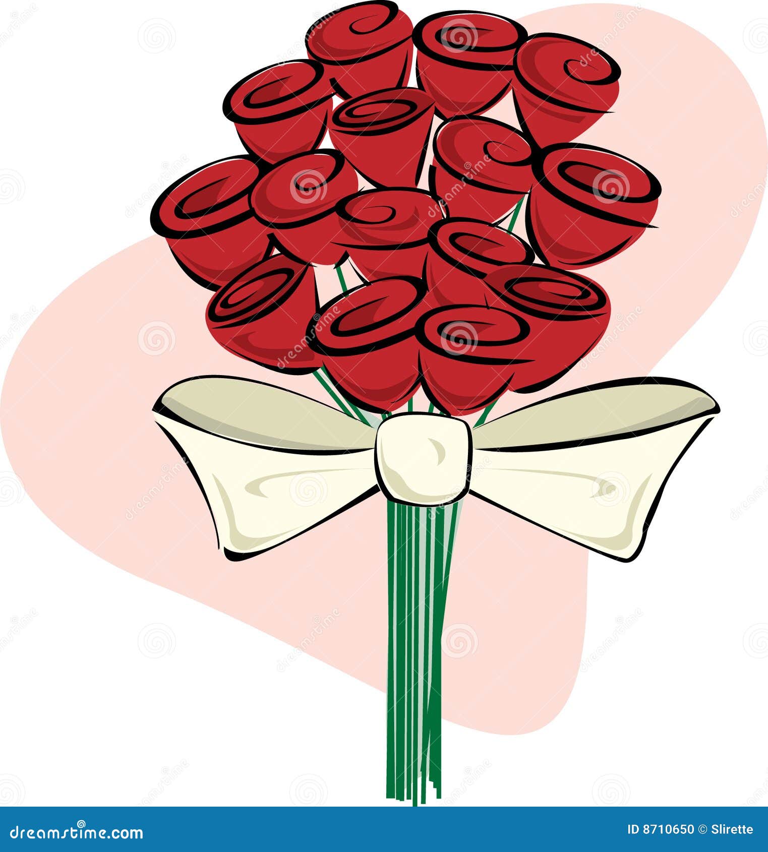 Bouquet des roses illustration de vecteur. Illustration du rouge - 8710650