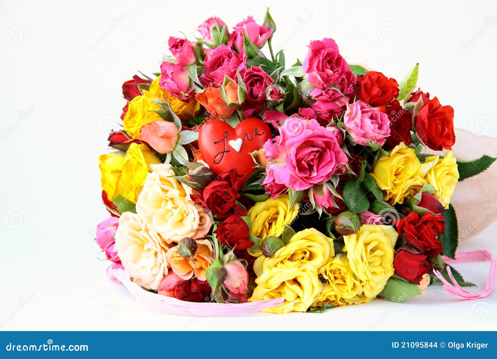 Bouquet Des Roses Multicolores Photo stock - Image du flore ...