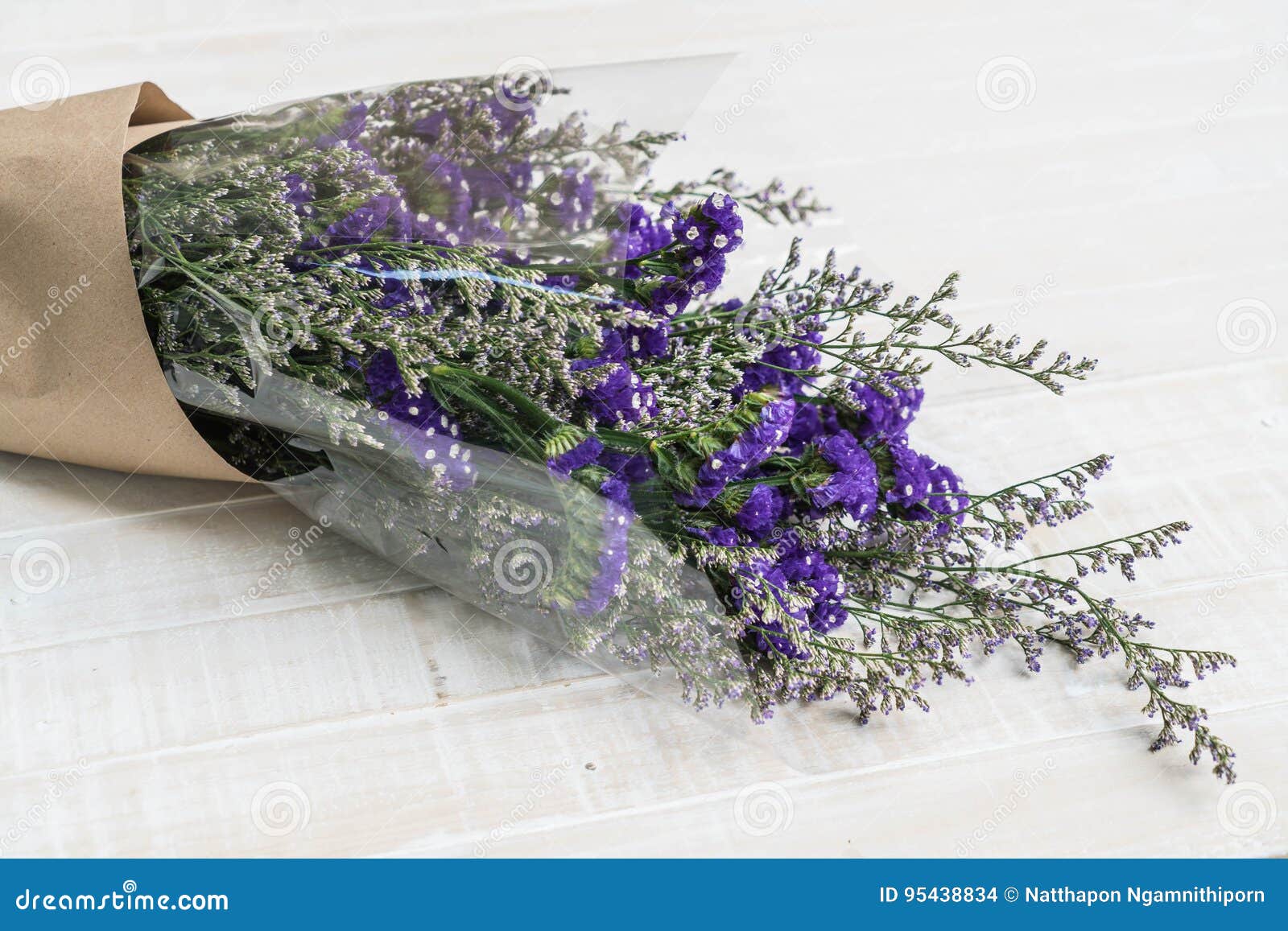 Bouquet flower of statis stock photo. Image of decoration - 95438834