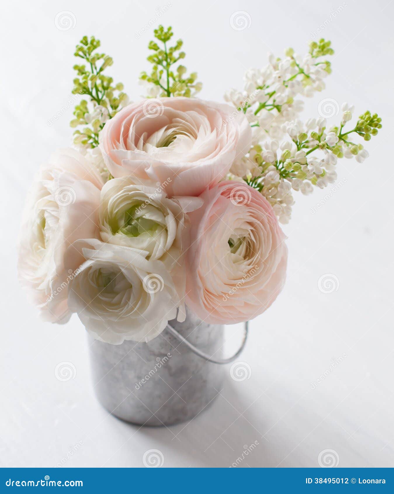 Bouquet of flowers in can stock photo. Image of decoration - 38495012