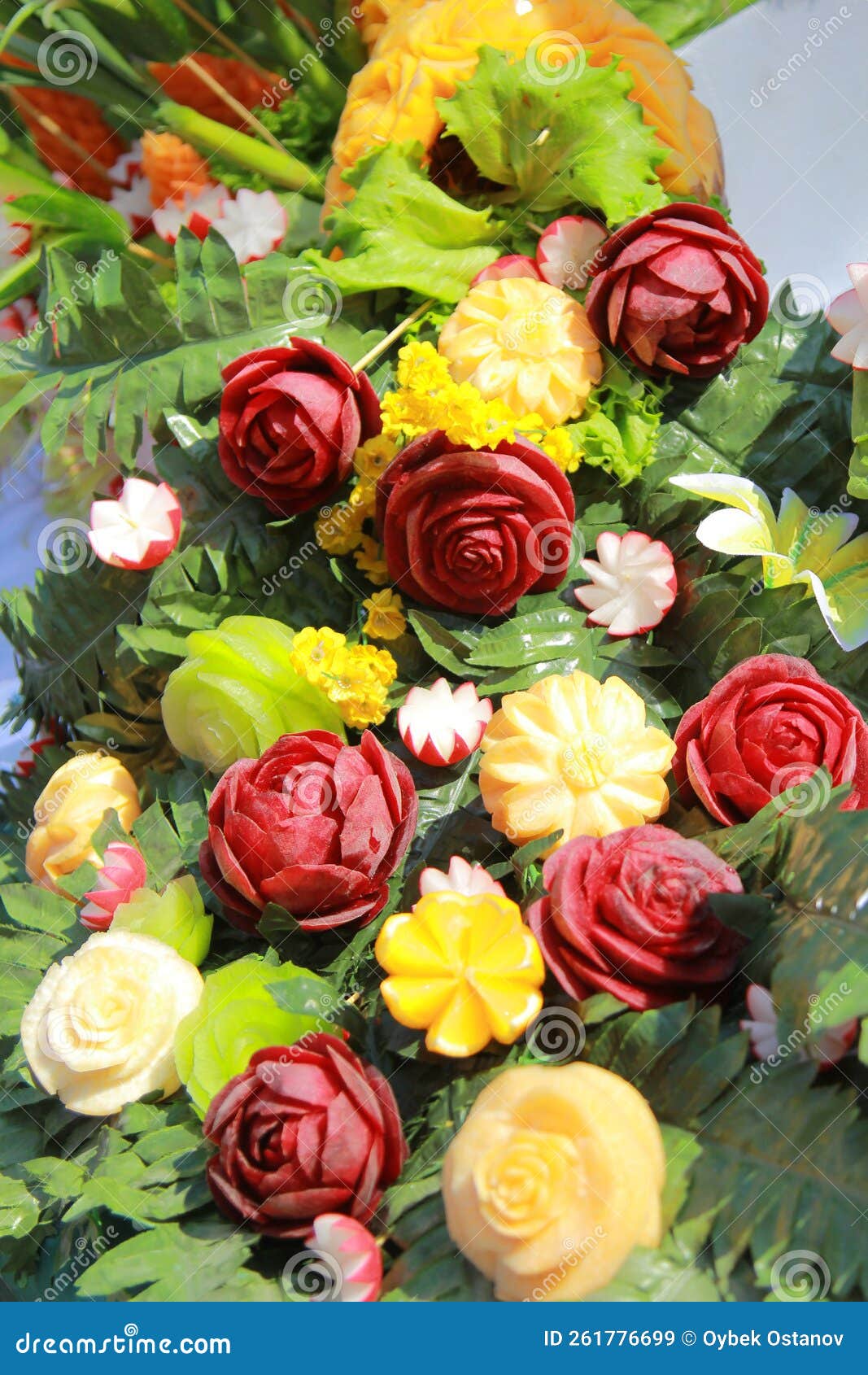 The Bouquet of Flowers from Different Types of Vegetables Stock Image ...