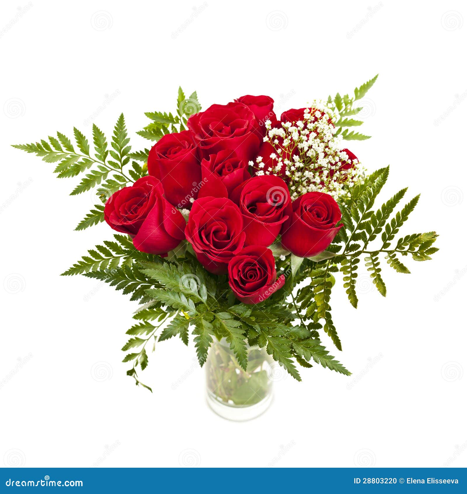 Bouquet of fresh red roses stock photo. Image of bunch - 28803220