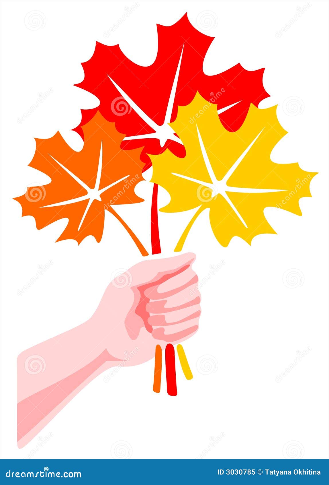 Bouquet from leaves stock vector. Illustration of stylization - 3030785