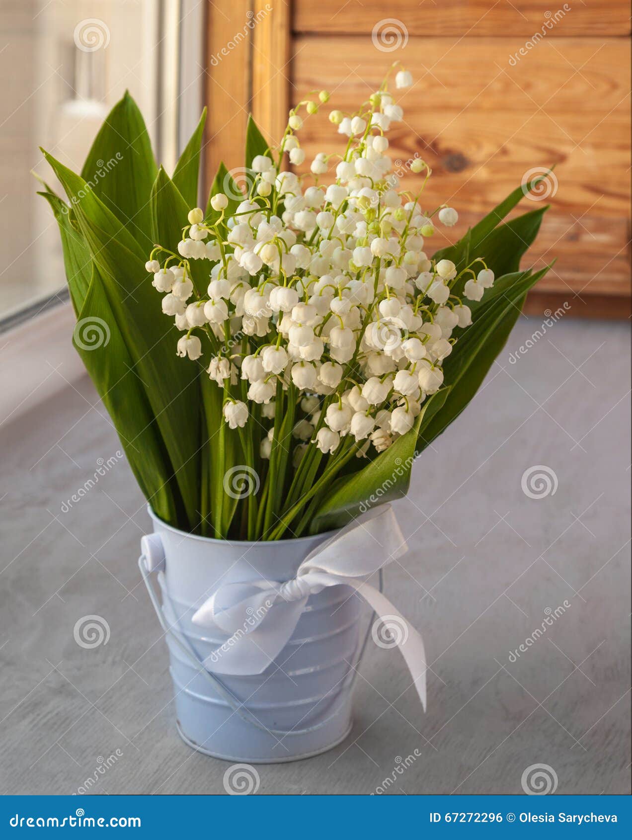 Bouquet of Lily of the Valley on the Window Stock Photo - Image of ...