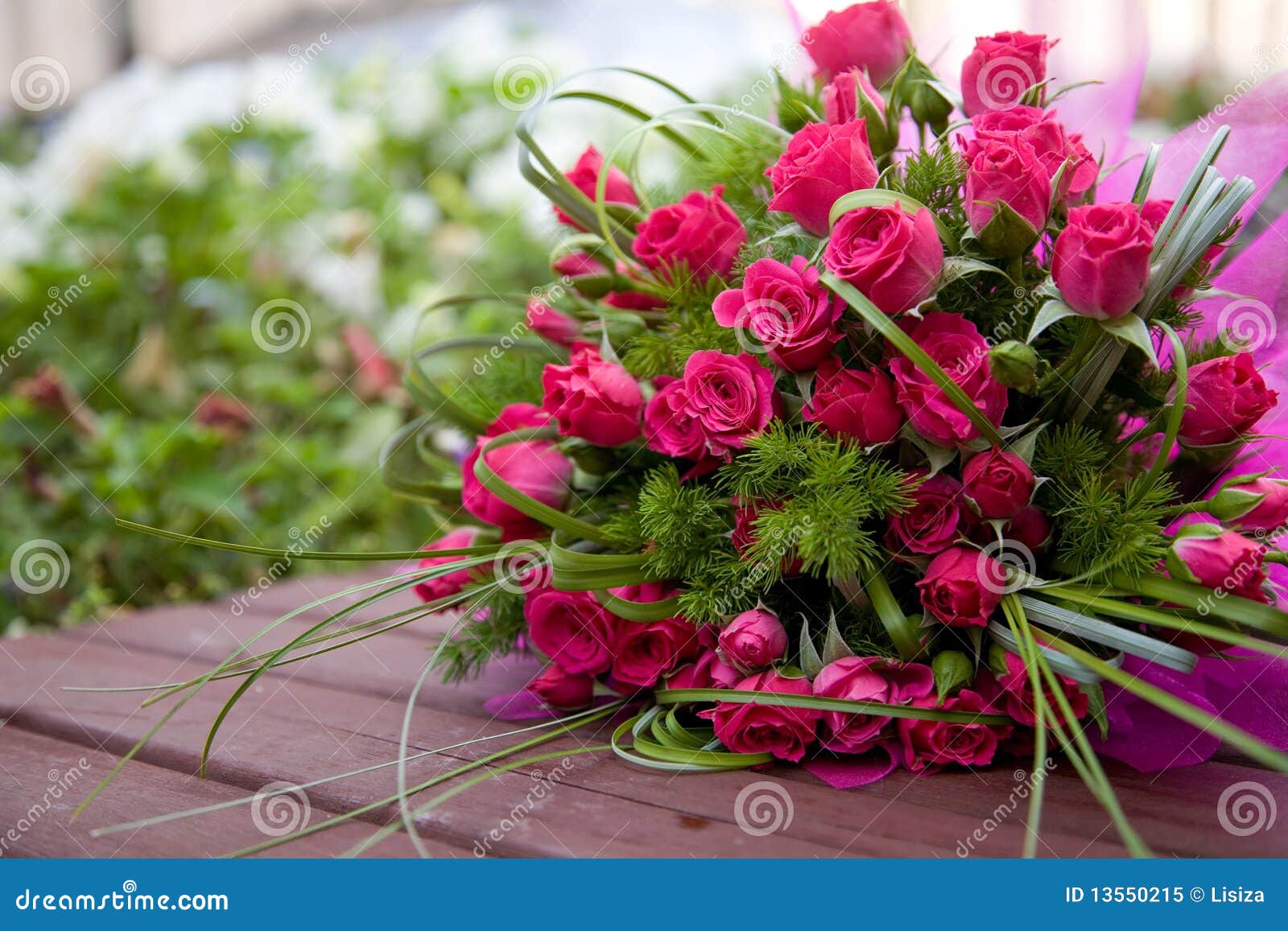 Bouquet of Little Pink Roses Stock Image - Image of bouquet, summer ...