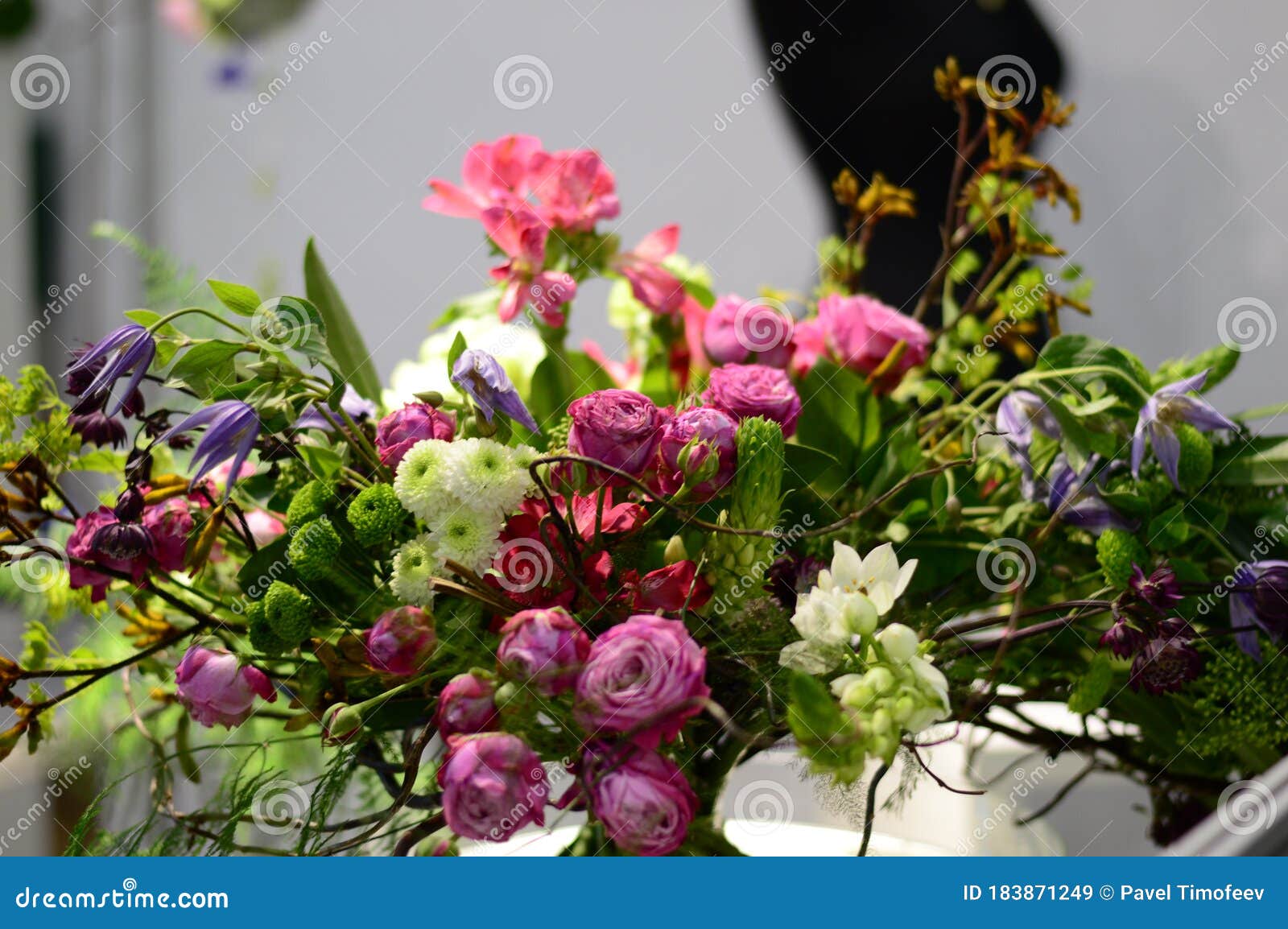 Bouquet of Live Flowers Collected in the Composition Stock Image ...
