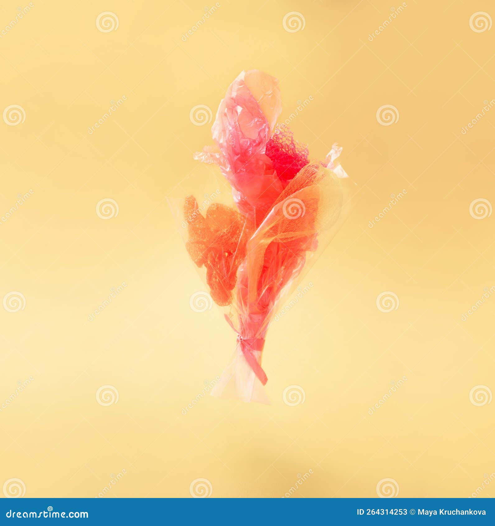 Bouquet of Multi-colored Plastic Bags Stock Image - Image of clean ...