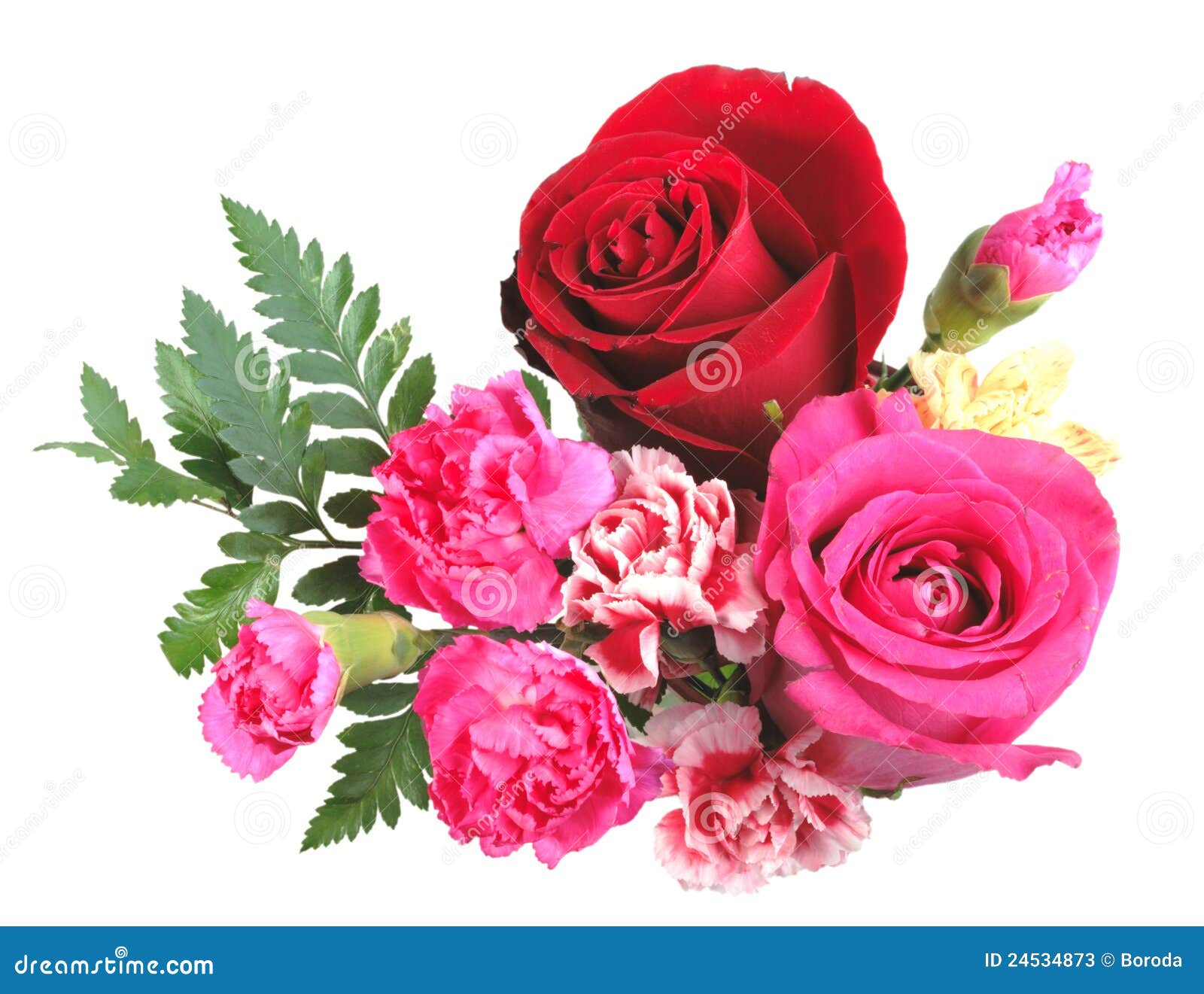Bouquet of Orange, Pink and Red Flowers Stock Image - Image of head ...