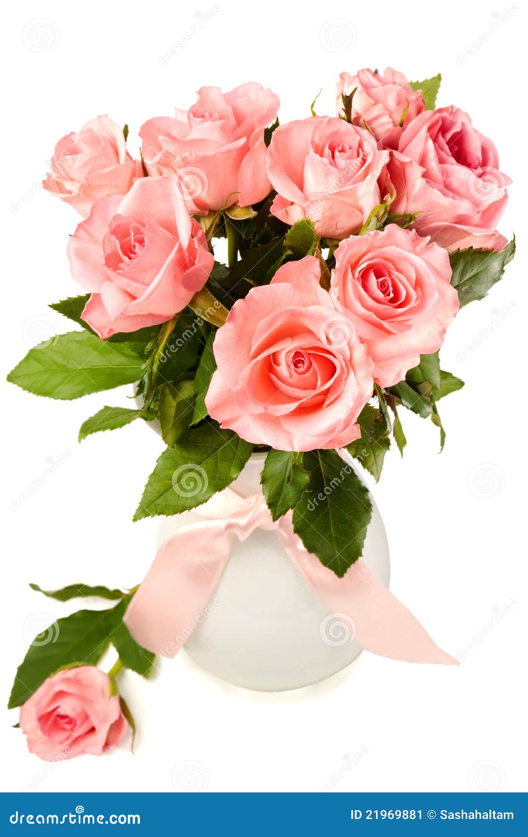 Bouquet of pink roses stock image. Image of garden, bright - 21969881