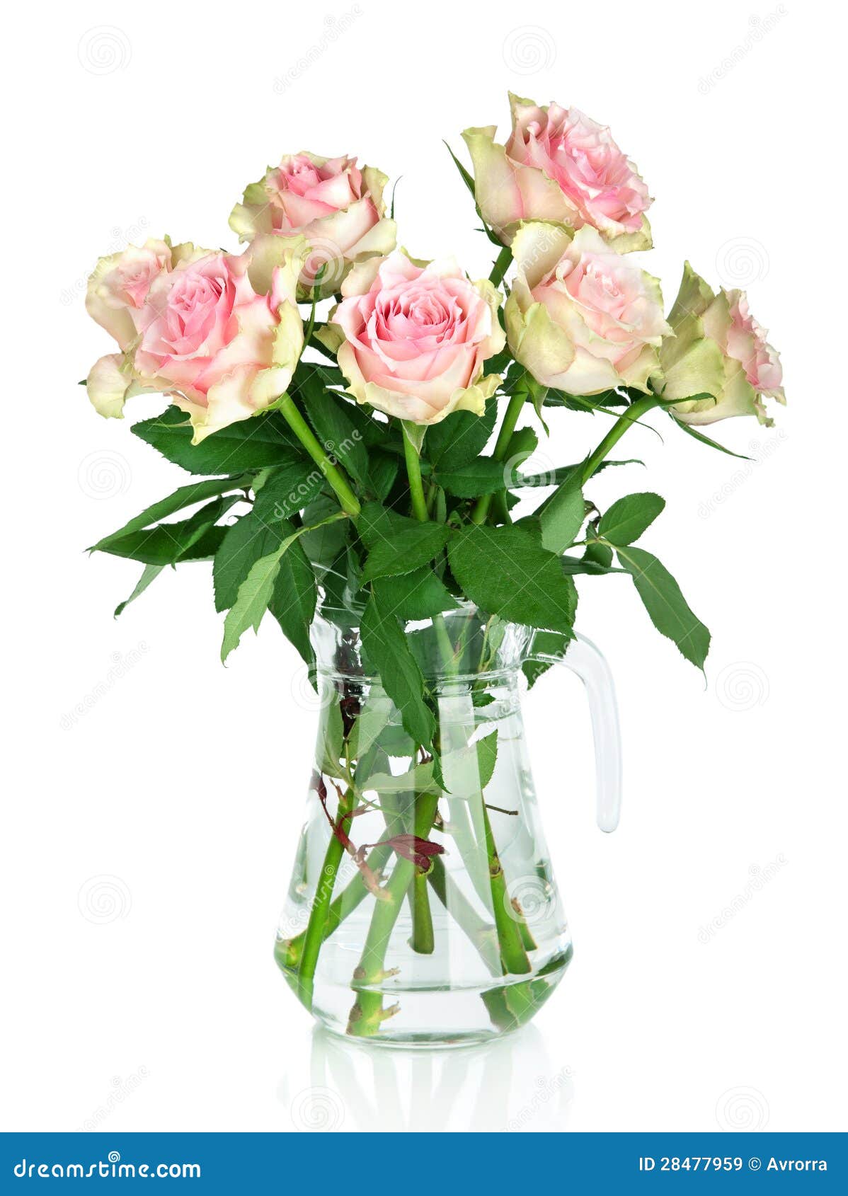 Bouquet of Pink Roses in a Vase Stock Image - Image of spring, garden ...