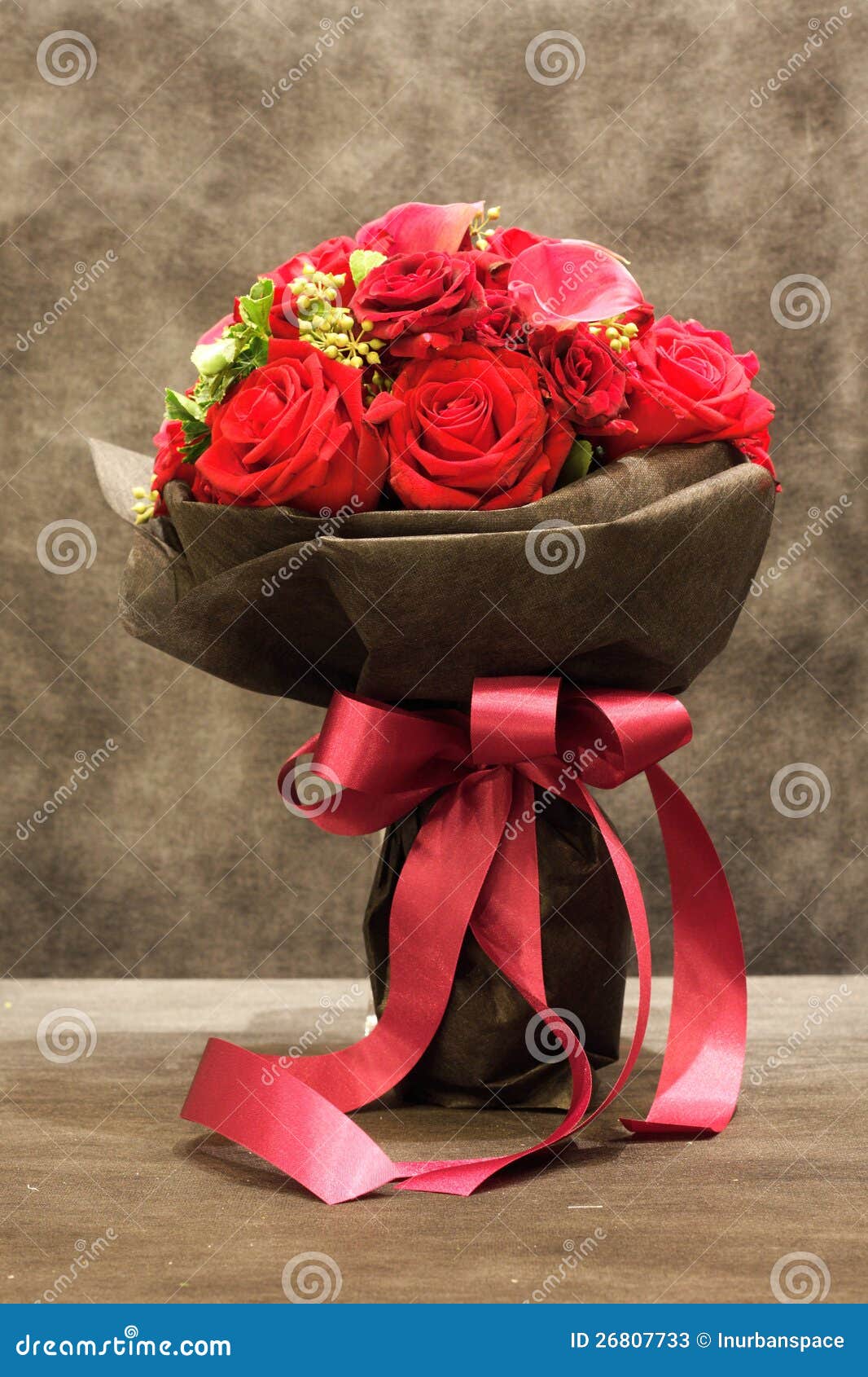 Bouquet, Red Roses are Colorful Spring Flowers Stock Image - Image of ...