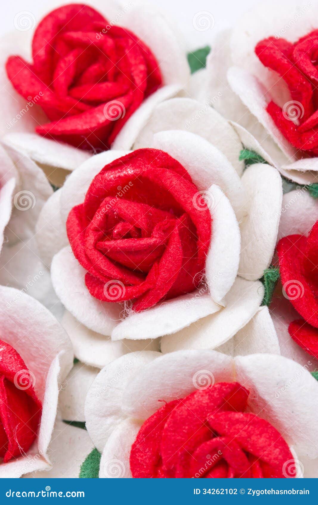 Bouquet of Red and White Paper Roses. Stock Photo - Image of creativity ...