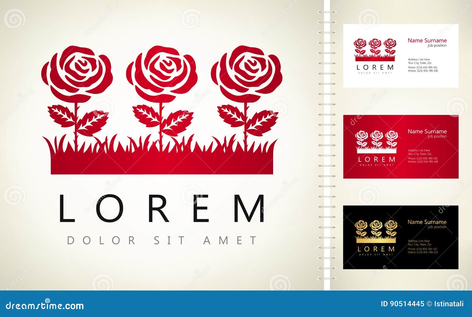 Bouquet of roses logo stock vector. Illustration of flowers - 90514445