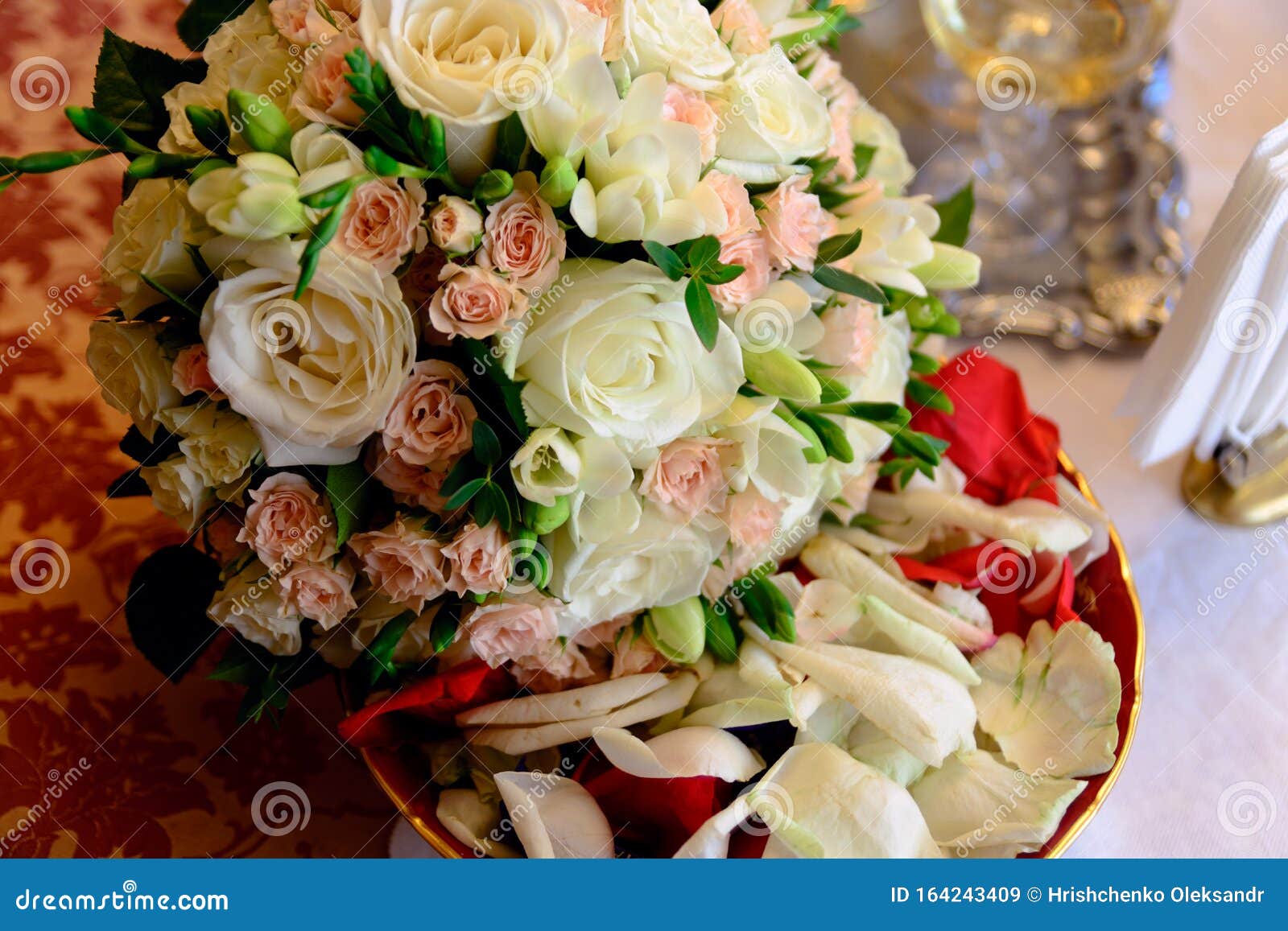 A Bouquet of Roses in Pastel Colors Stock Image - Image of fragility ...