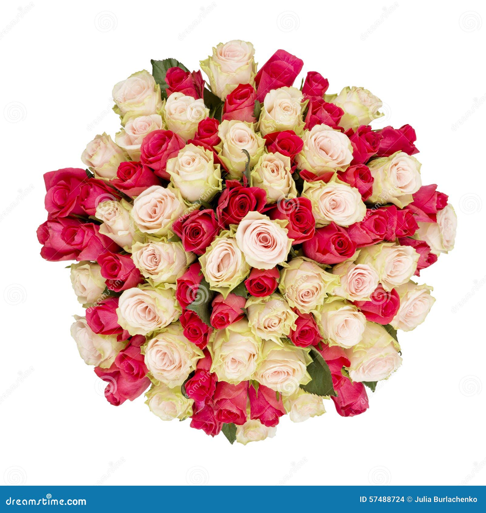 Bouquet of roses, top view stock photo. Image of bouquet - 57488724