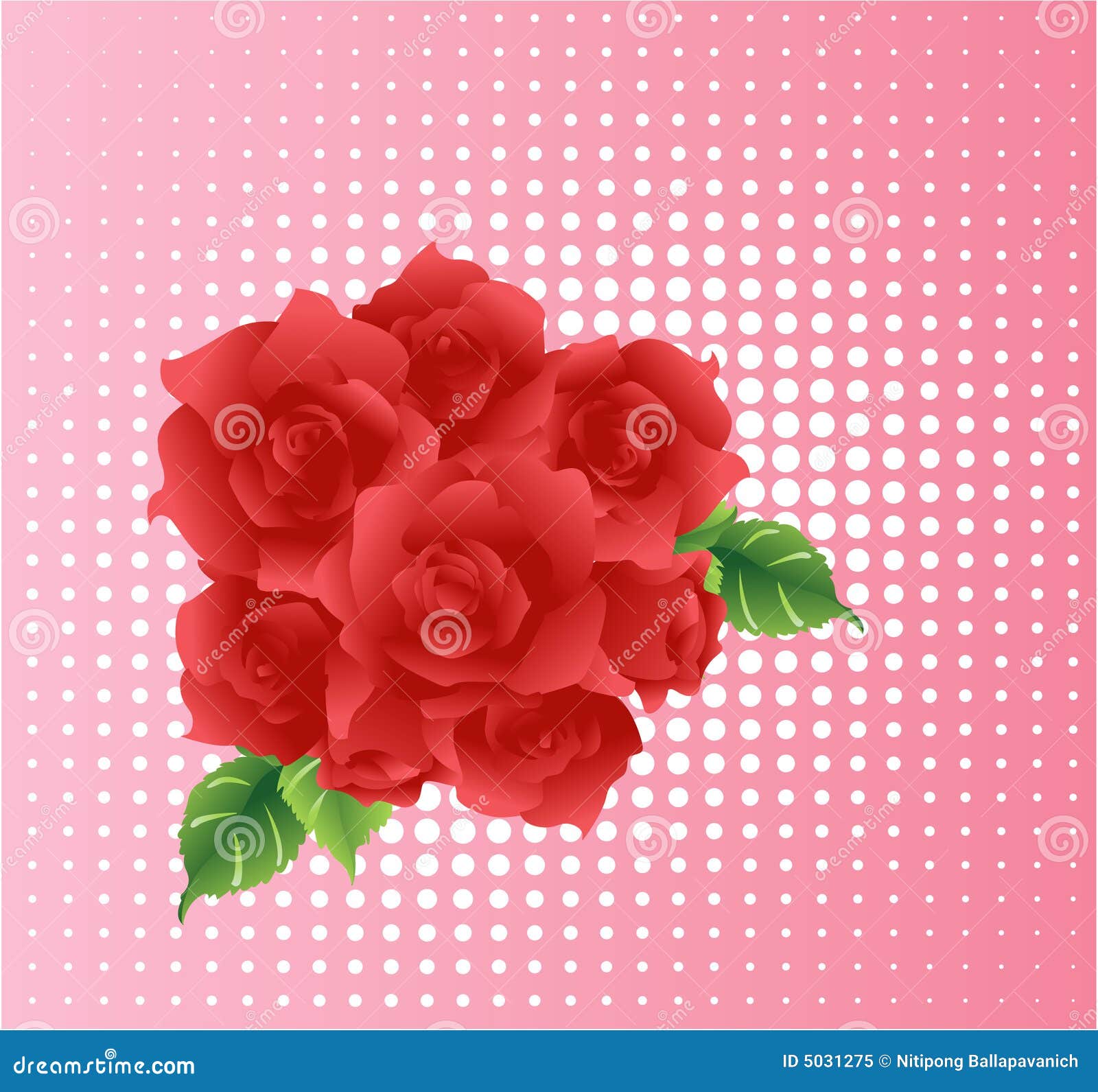 Bouquet rouge de roses illustration de vecteur. Illustration du bouquet ...