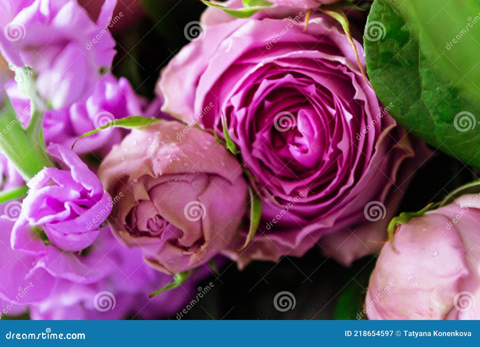 A Bouquet of Very Beautiful Different Colors Close Up. Stock Image ...