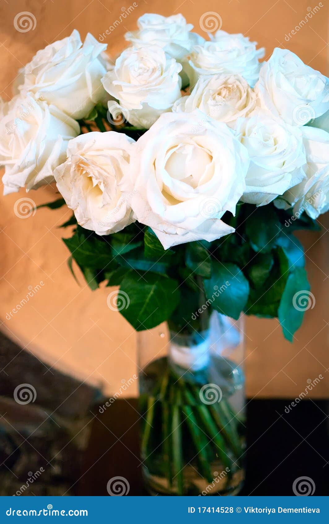 Bouquet of white roses stock photo. Image of pink, detail - 17414528