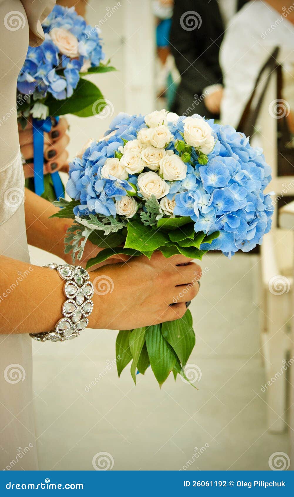 Bouquets with Dark Blue Violets Stock Photo - Image of beauty, human ...