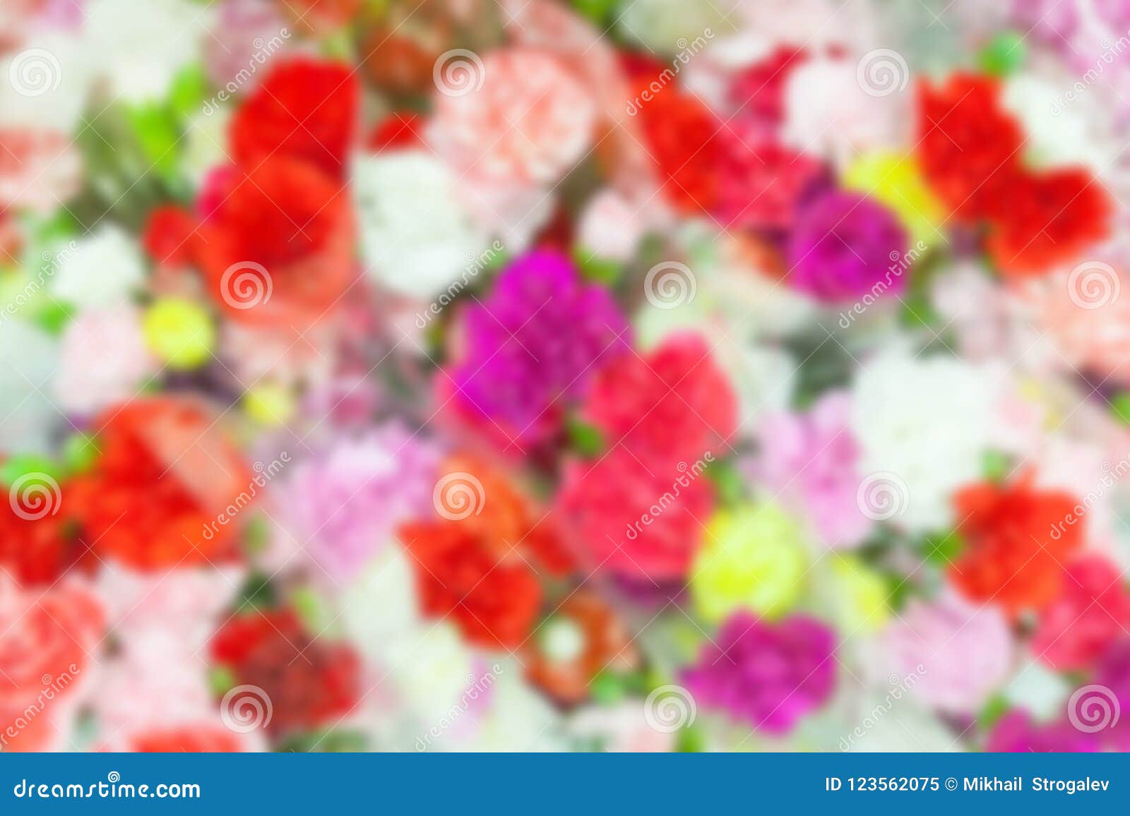Bouquets Multicolores De Fleur Dans La Tache Floue Image stock - Image ...