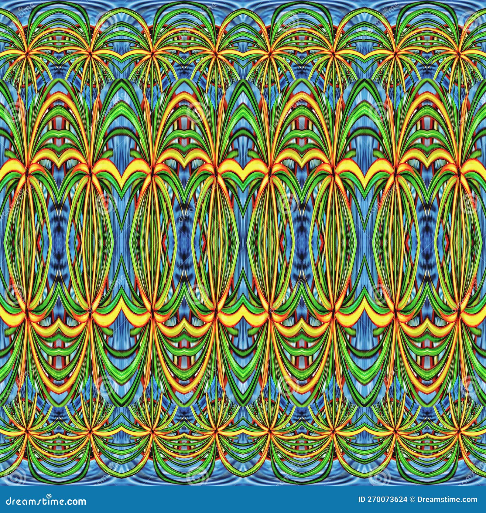 Background of Illustrated Colored Row Bouquets As a Pattern Stock ...