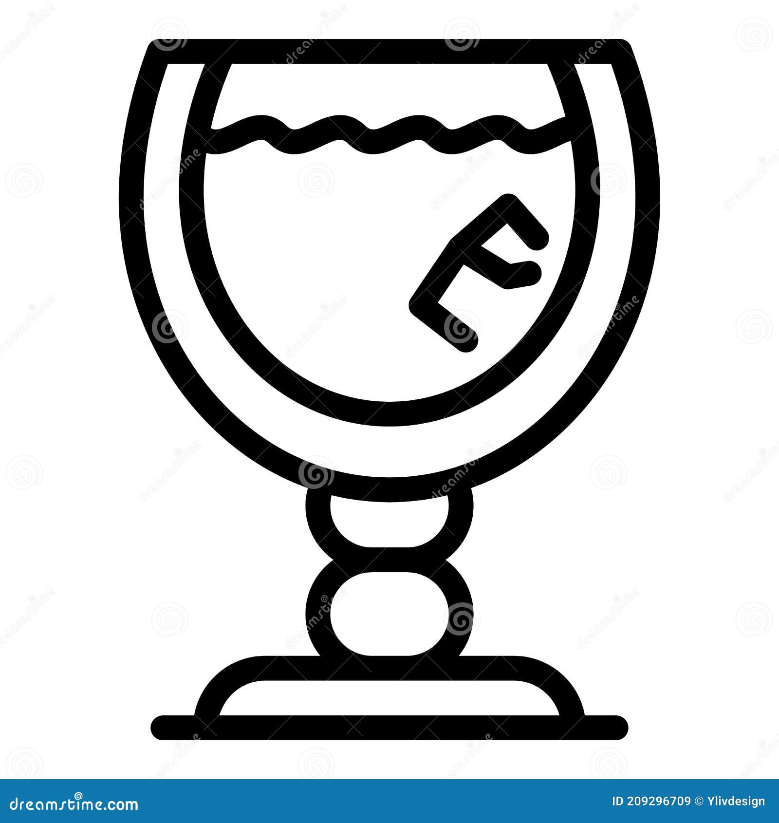 Bourbon Ice Glass Icon, Outline Style Stock Vector - Illustration of ...