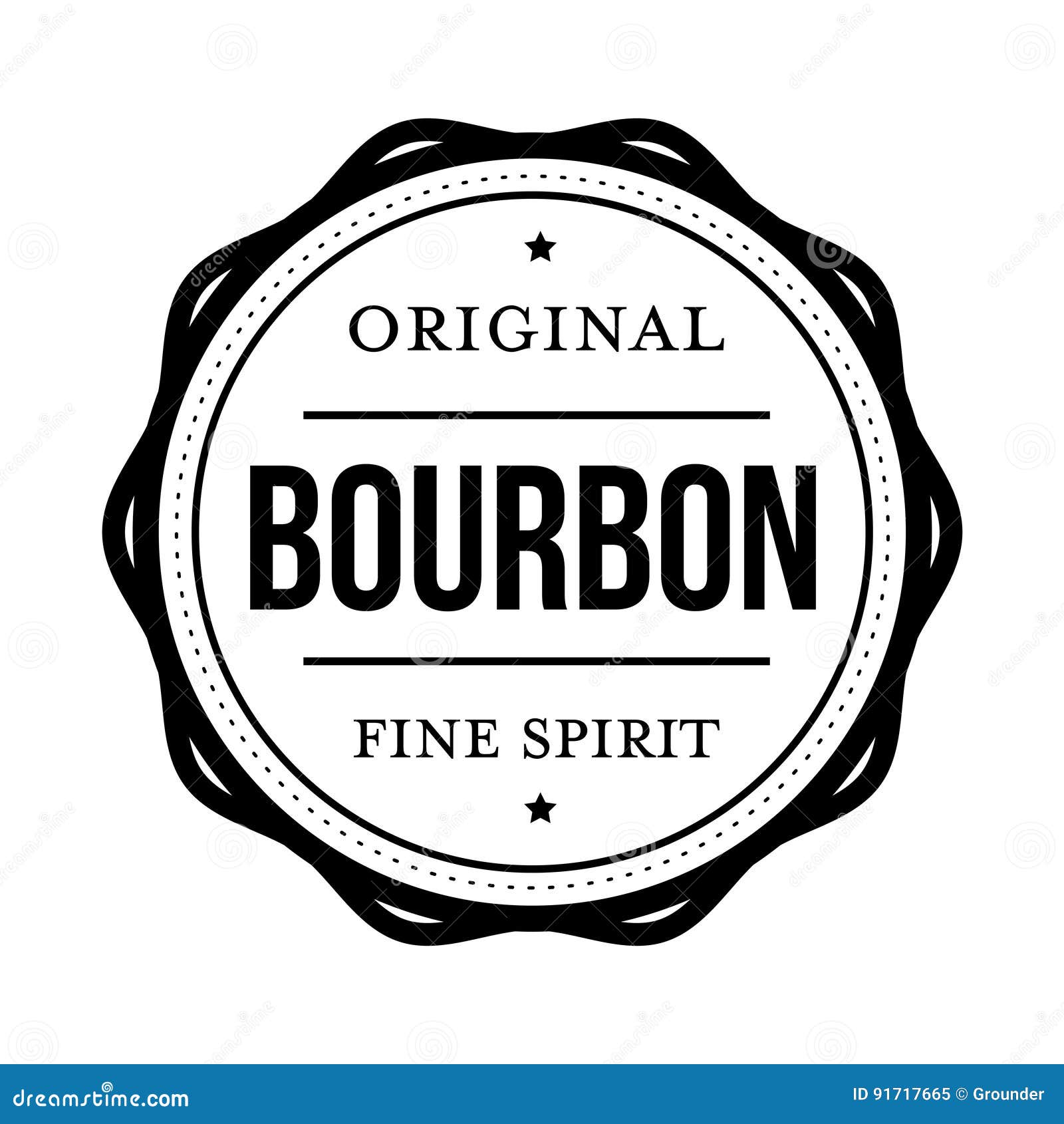 Bourbon vintage stamp sign stock vector. Illustration of label - 91717665