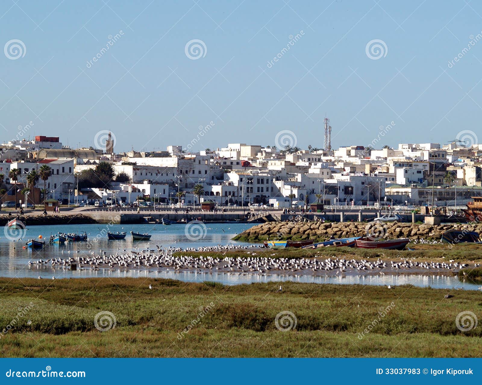 Bouregreg river stock image. Image of rabat, river, buildings - 33037983