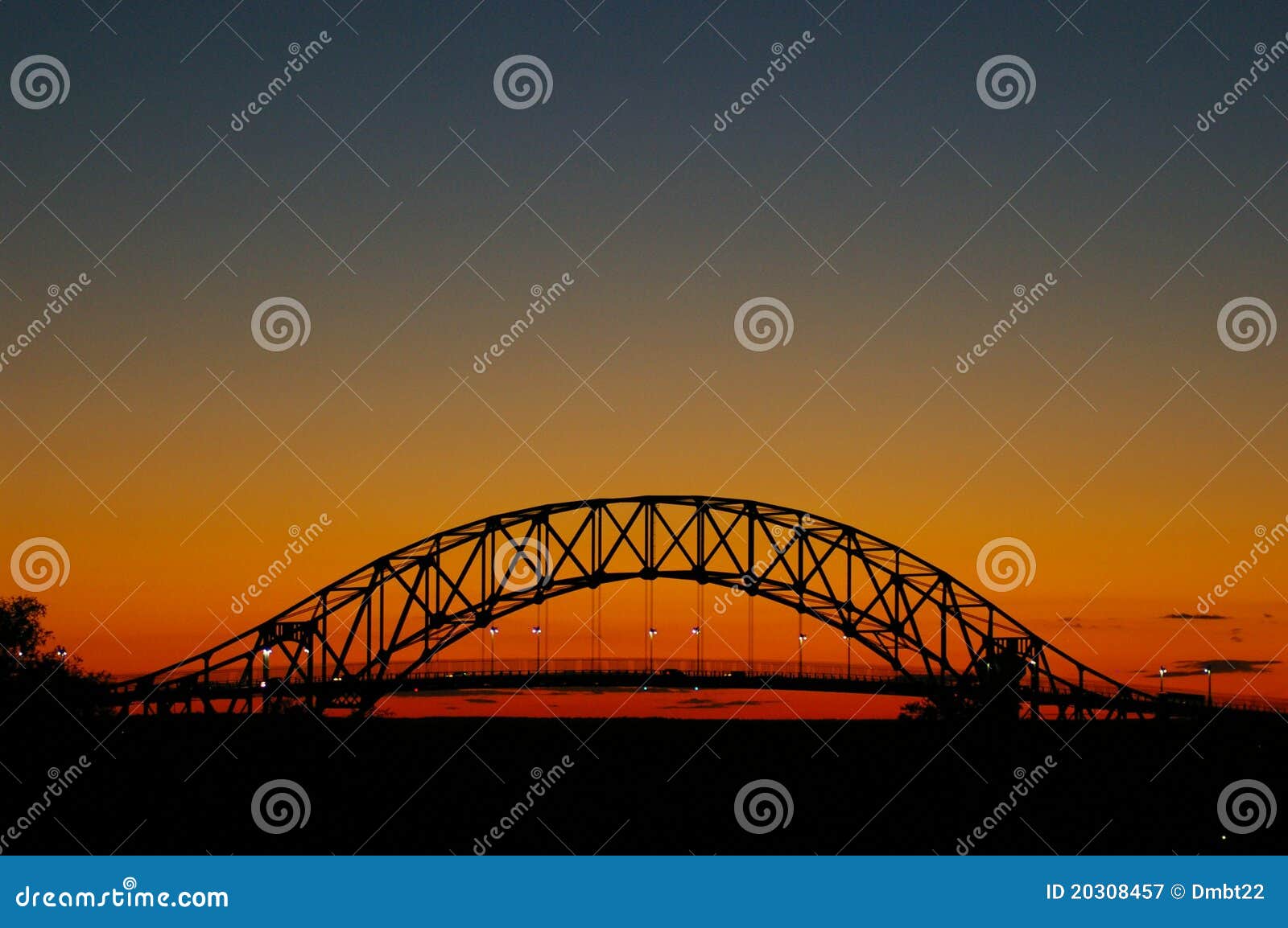 Bourne Bridge at sunset stock image. Image of bridge - 20308457