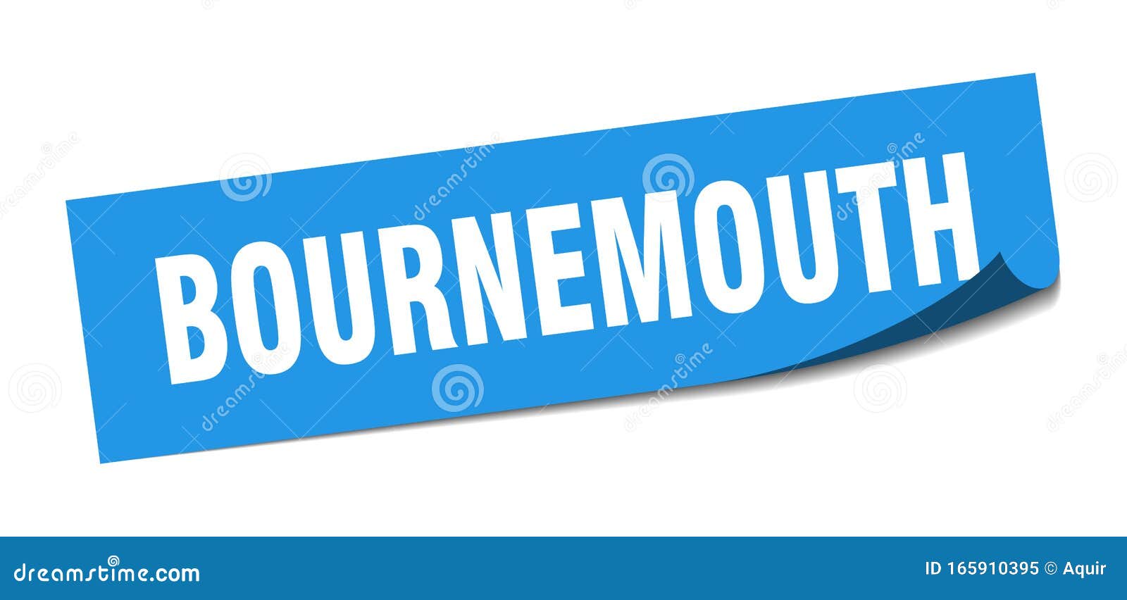 Bournemouth Sticker. Bournemouth Square Peeler Sign Stock Vector ...