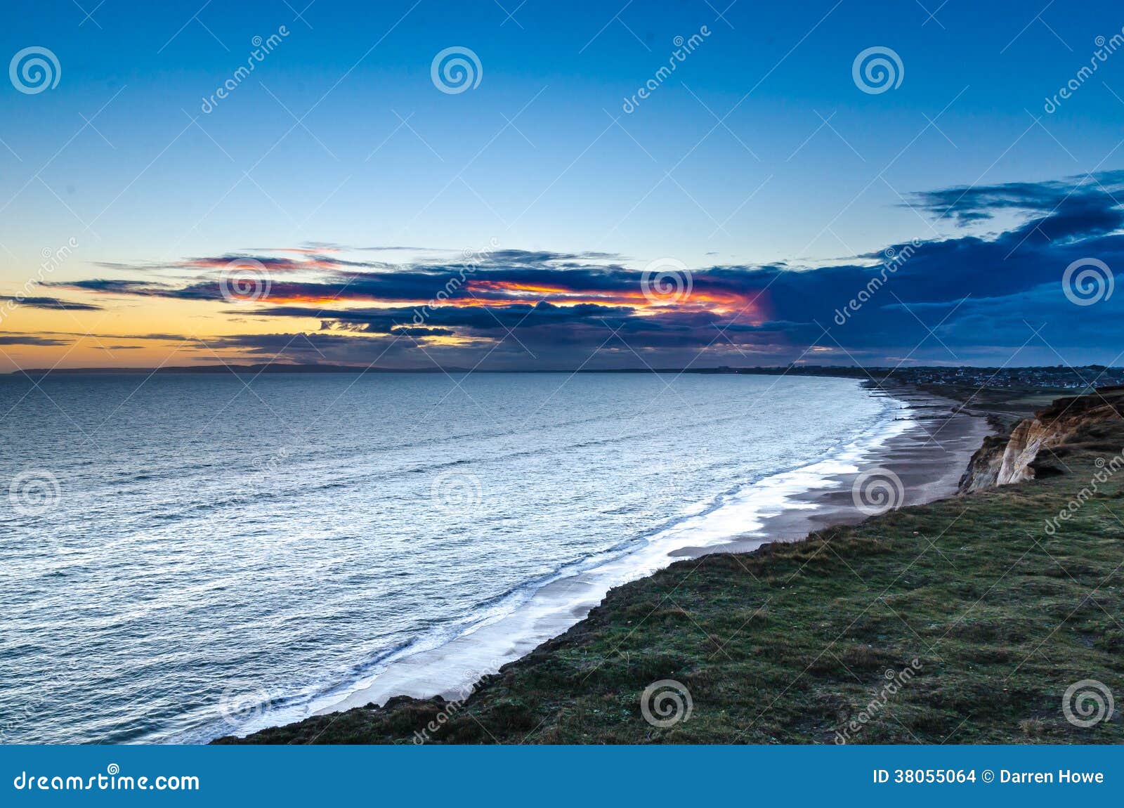 Bournemouth at sunset stock photo. Image of sunset, cloud - 38055064