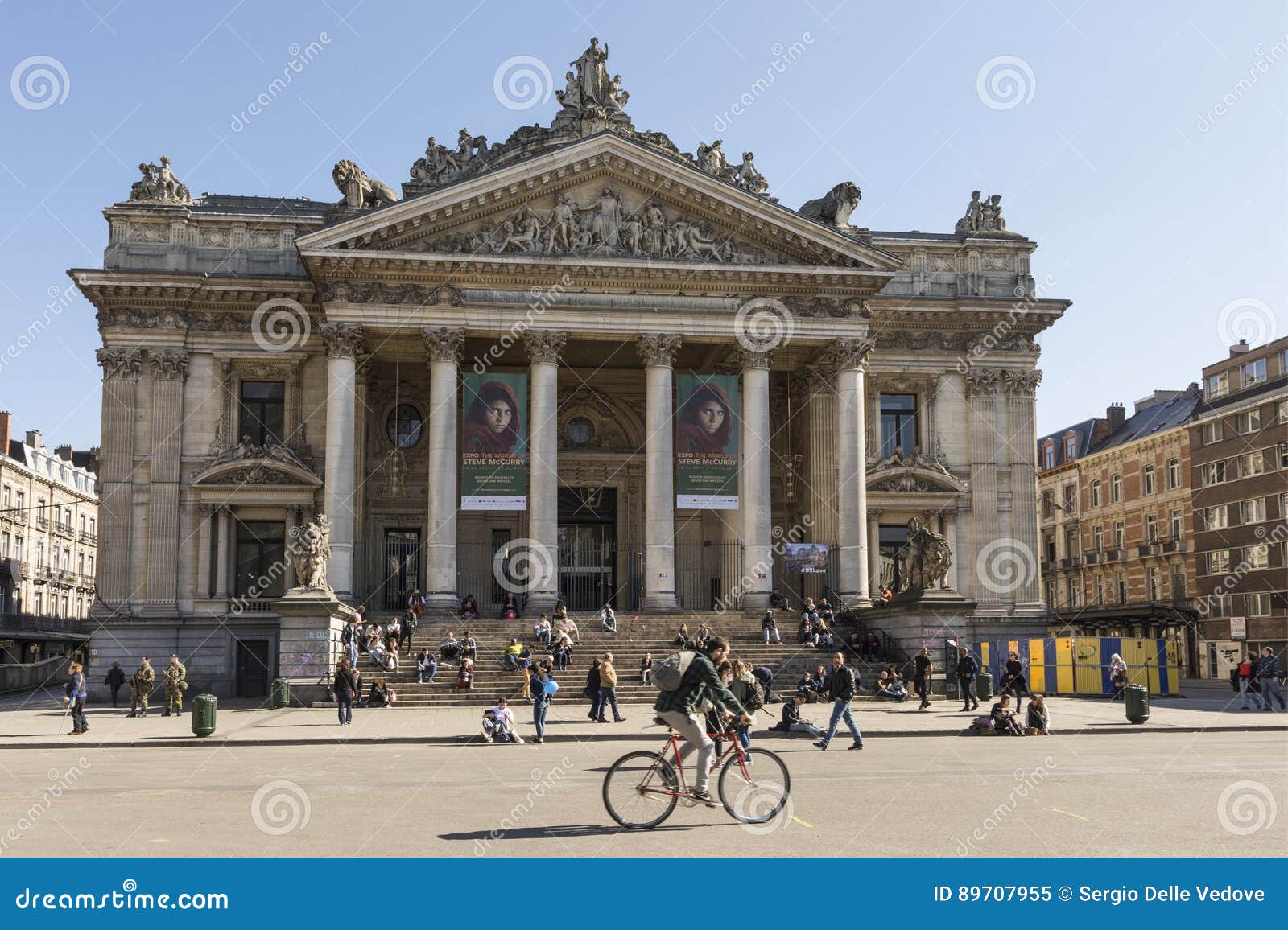 The Bourse in Brussels editorial image. Image of column - 89707955