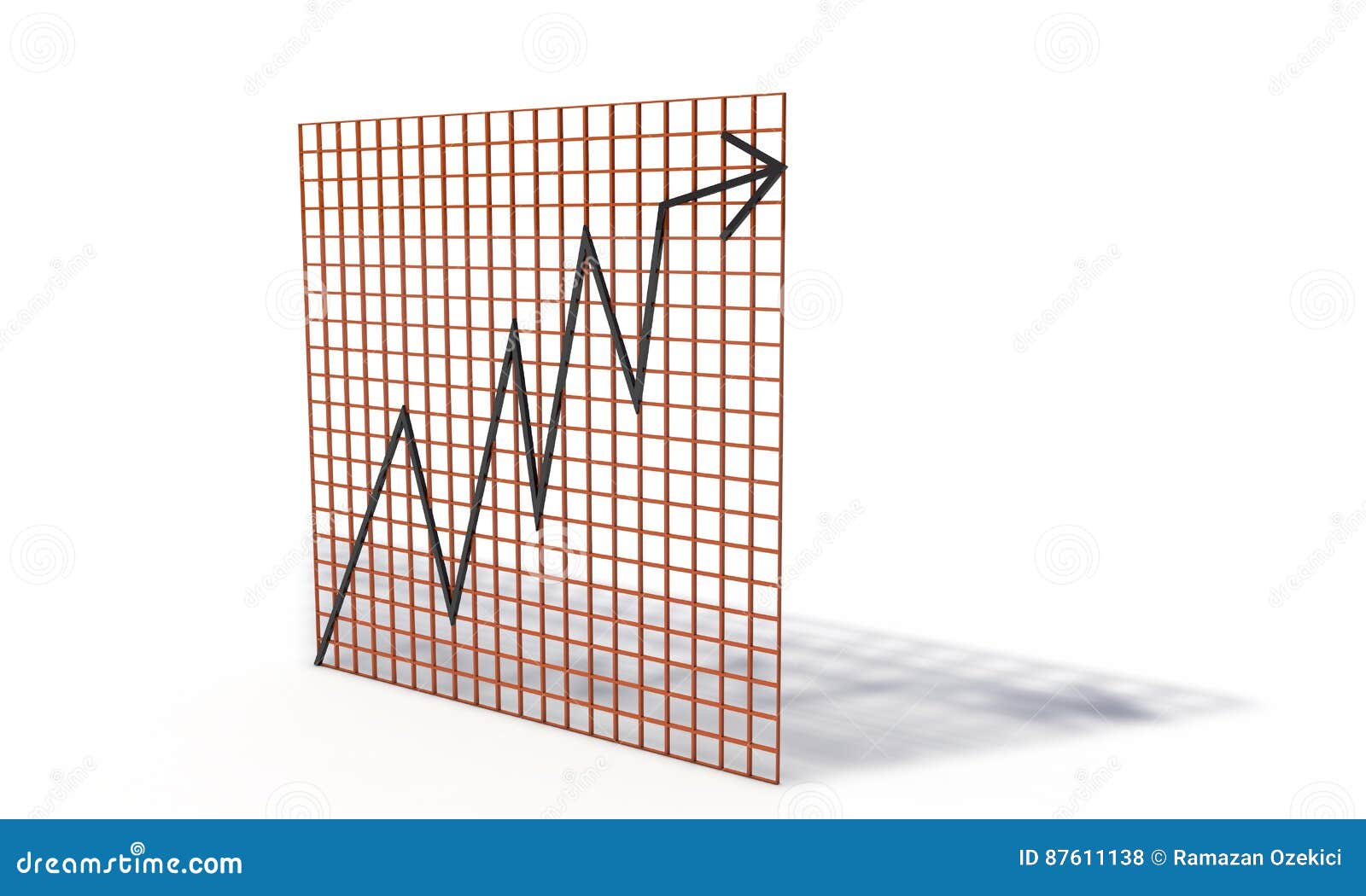 Bourse Chart, on the White 3d Render Stock Illustration - Illustration ...