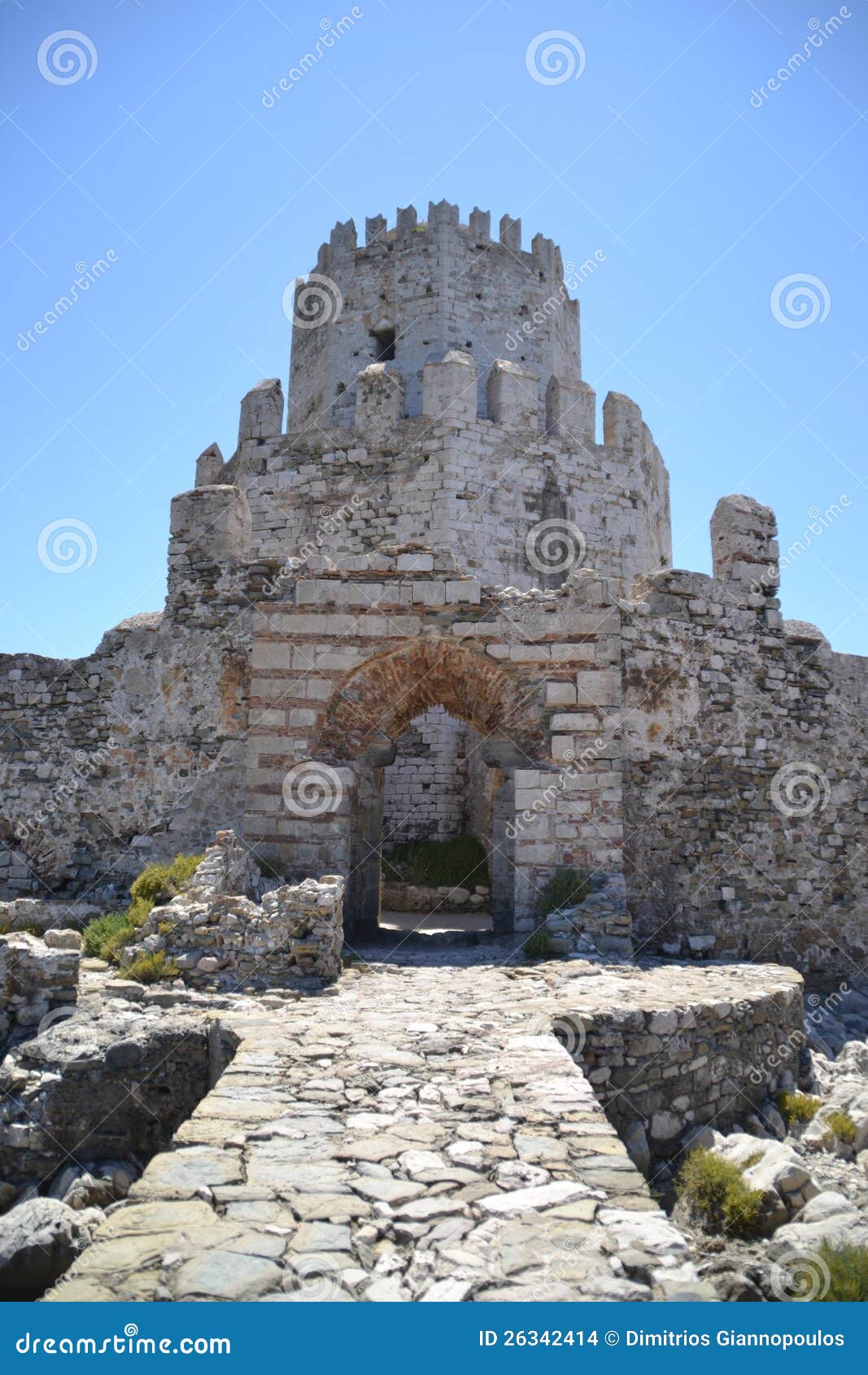 Bourtzi, Castelo De Methoni Foto de Stock - Imagem de fortaleza, pilha ...