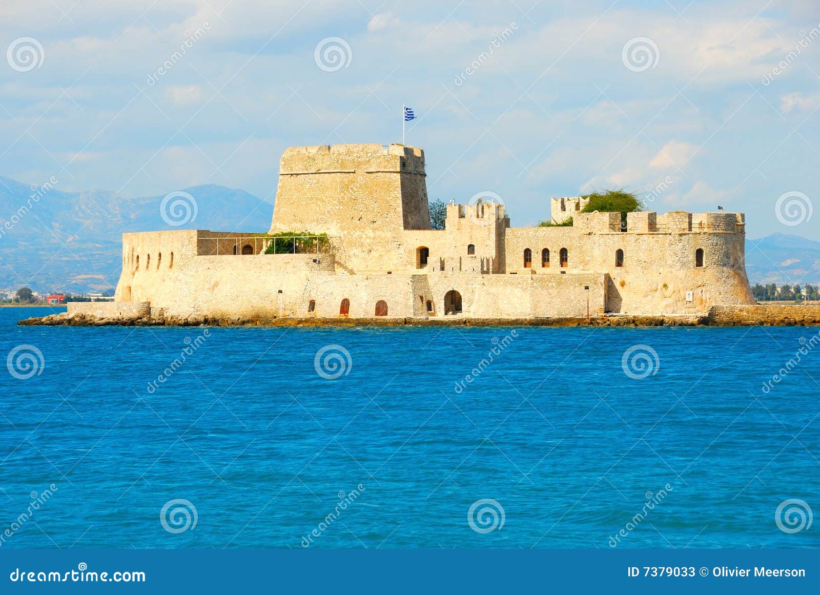 Bourtzi castle, greece stock image. Image of warm, peloponnese - 7379033
