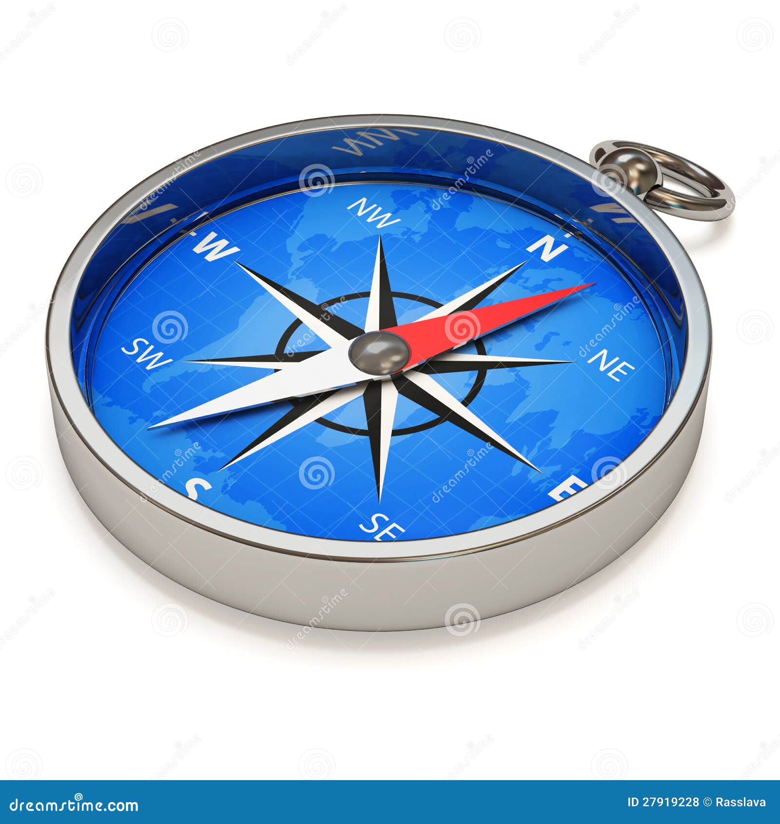 Boussole bleue illustration stock. Illustration of concept - 27919228