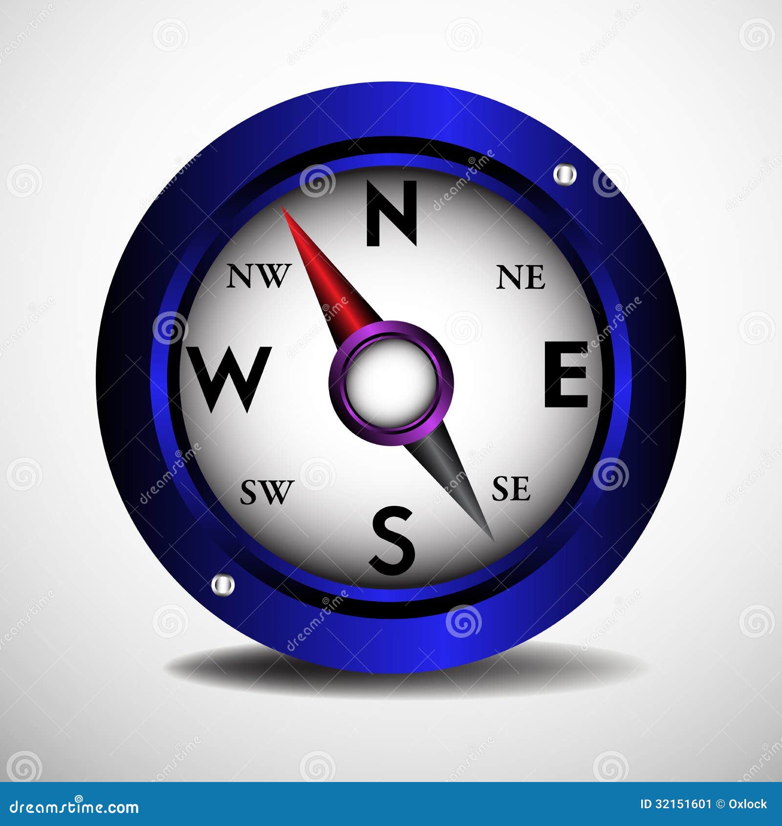 Boussole bleue illustration de vecteur. Illustration du image - 32151601
