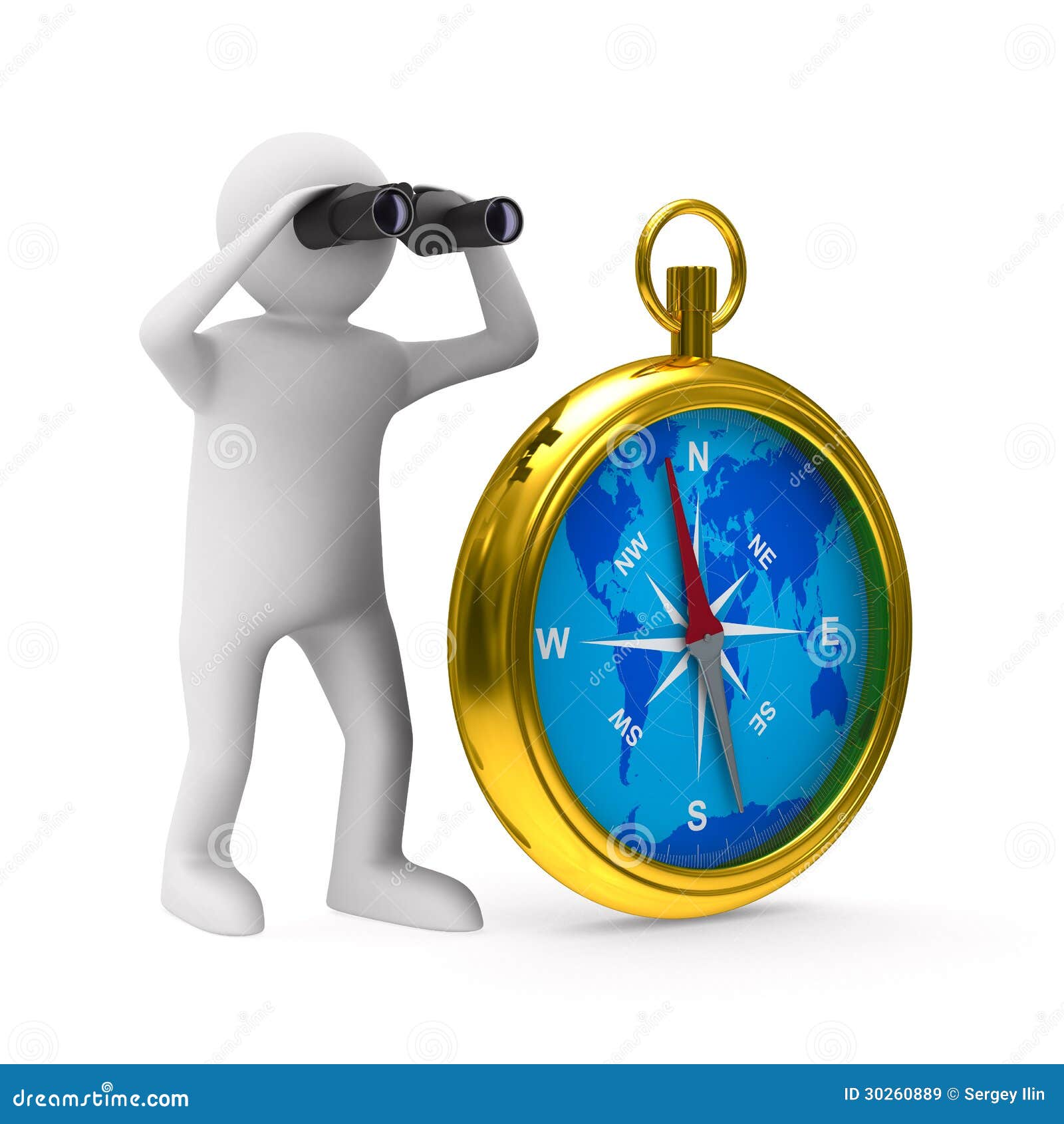 Boussole sur le fond blanc illustration stock. Illustration du path ...