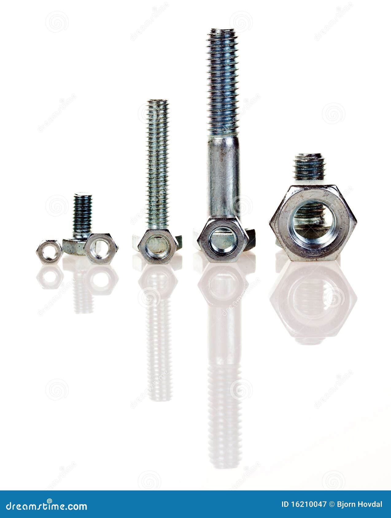 Bout en schroef-noten stock afbeelding. Image of nikkel - 16210047