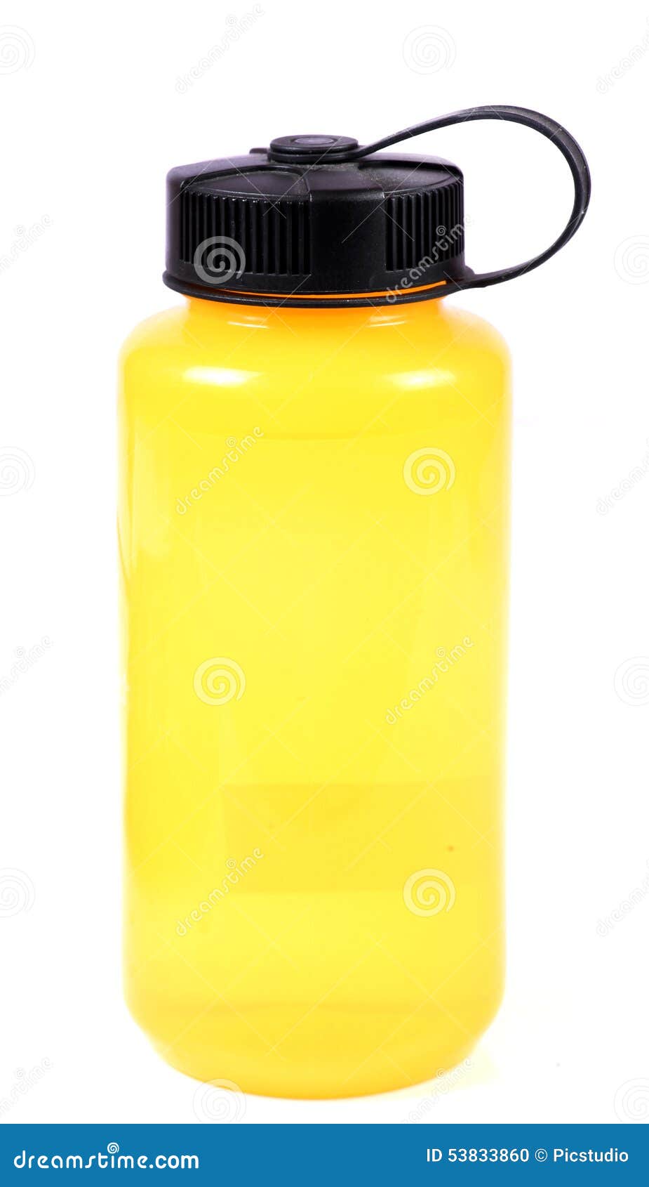 Bouteille d'eau jaune photo stock. Image du jaune, neuf - 53833860