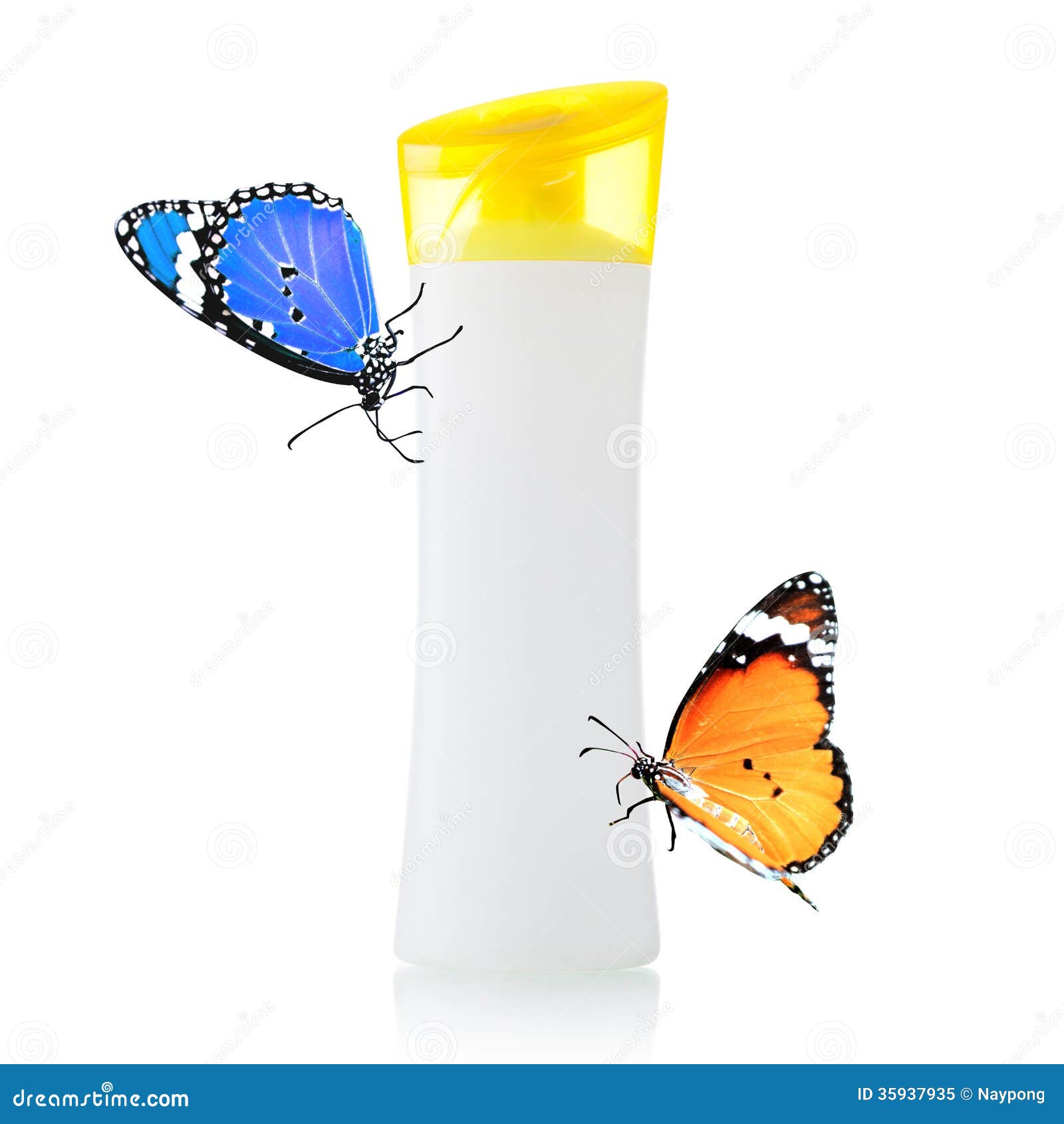 Bouteille Et Papillon En Plastique Image stock - Image du cosmétique ...