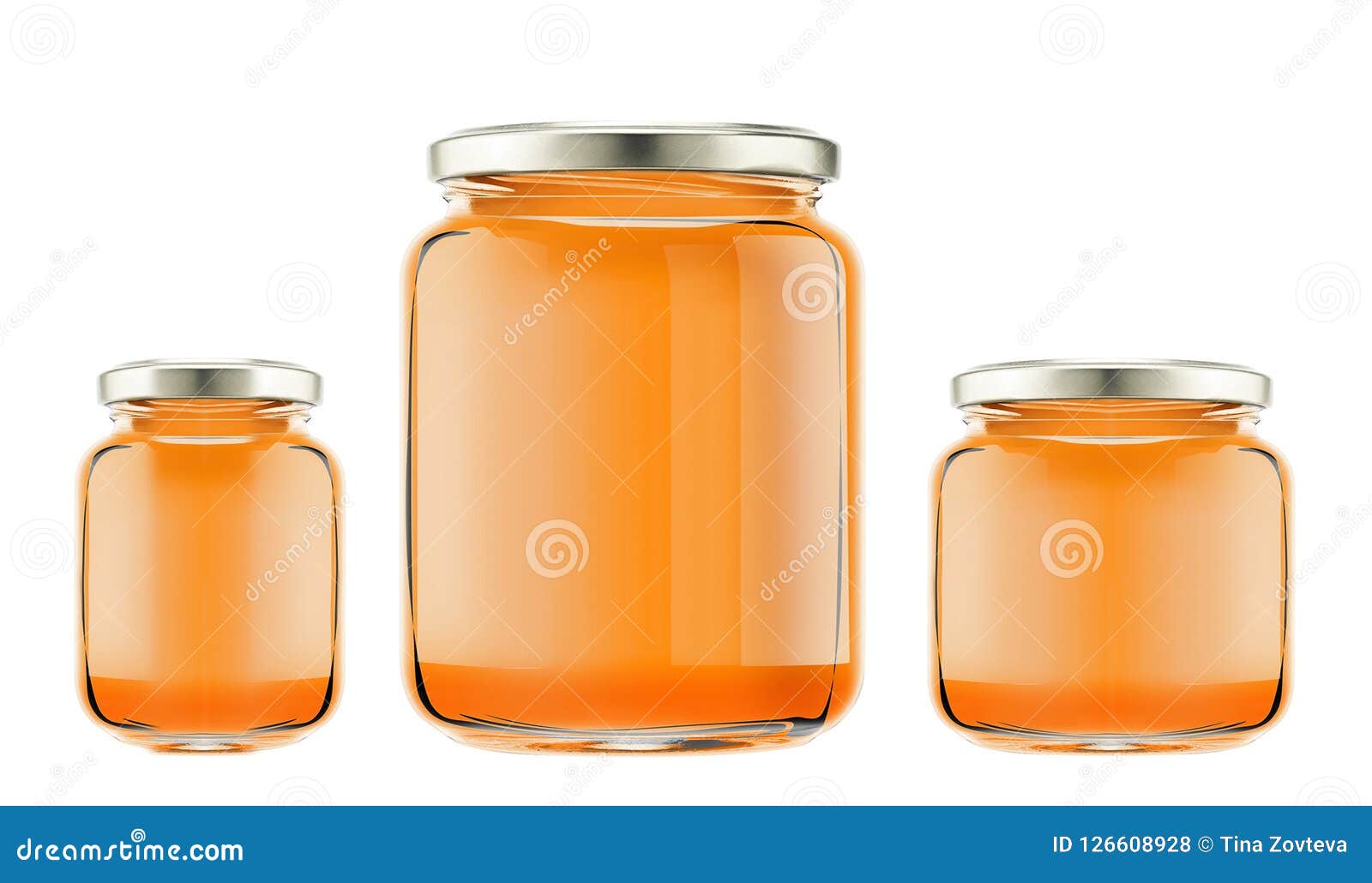 Bouteilles Avec Du Miel D'isolement Photo stock - Image du produit ...