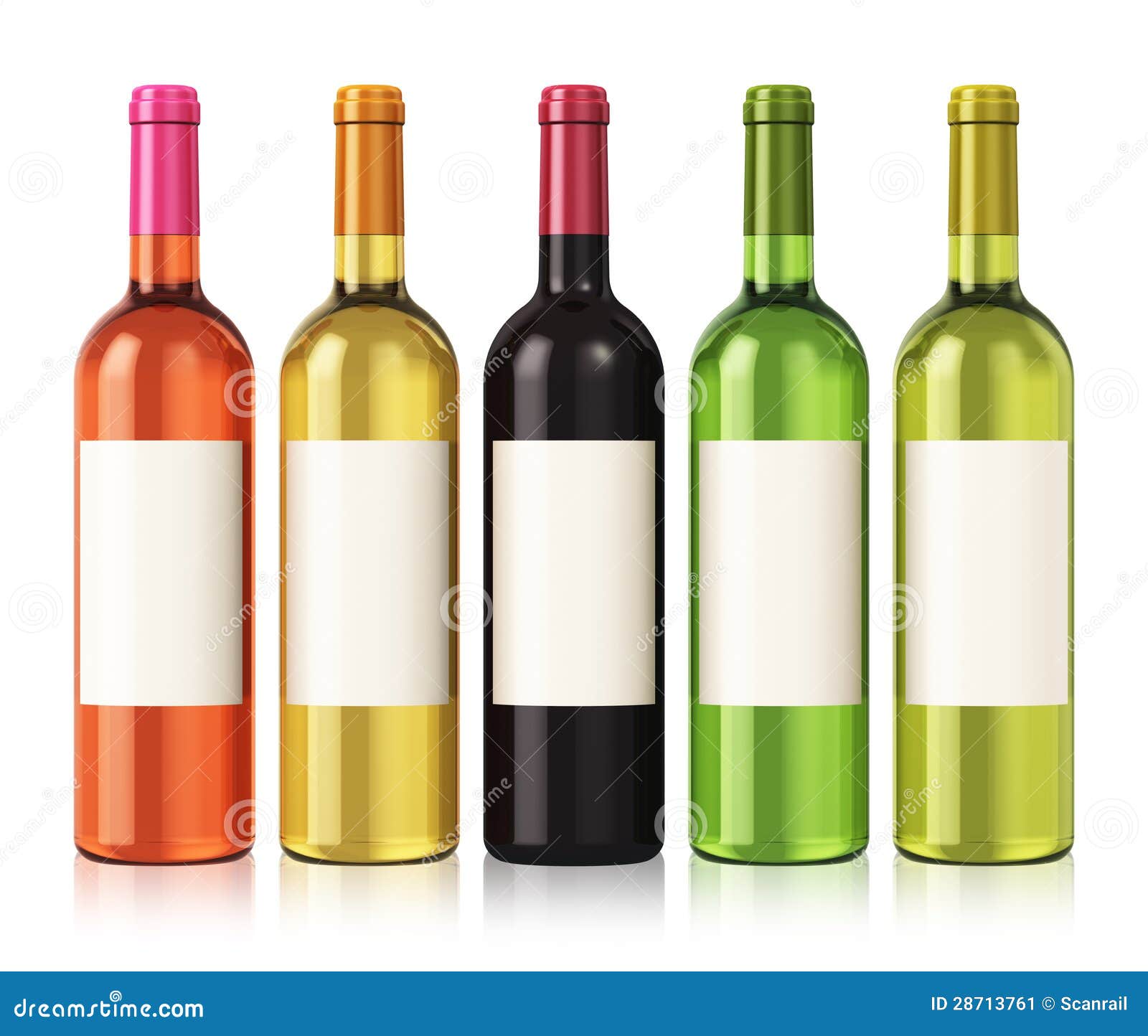 Bouteilles de vin illustration stock. Illustration du blanc - 28713761