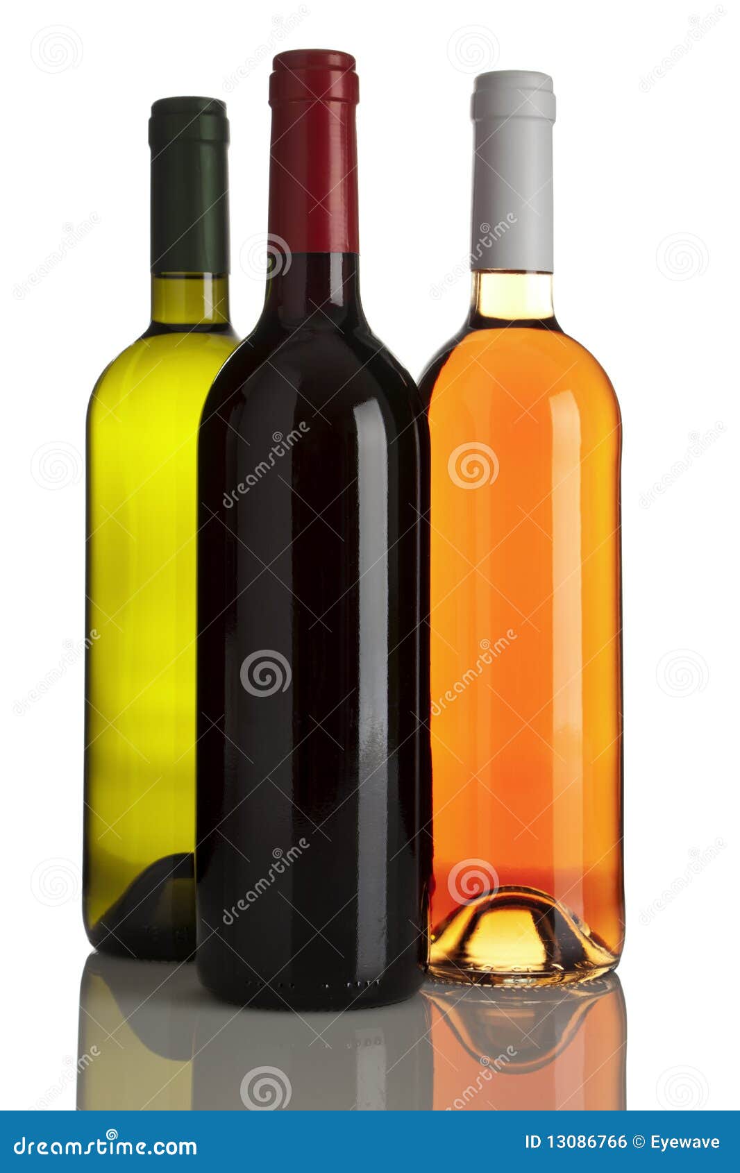 Bouteilles De Vin Blanc, Rouge Et Rose D'isolement Photo stock - Image ...